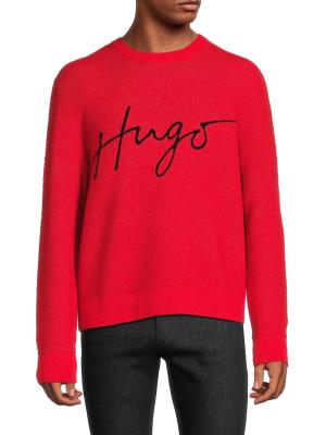 HUGO Stigg Logo Wool Blend Sweatshirt on SALE | Saks OFF 5TH