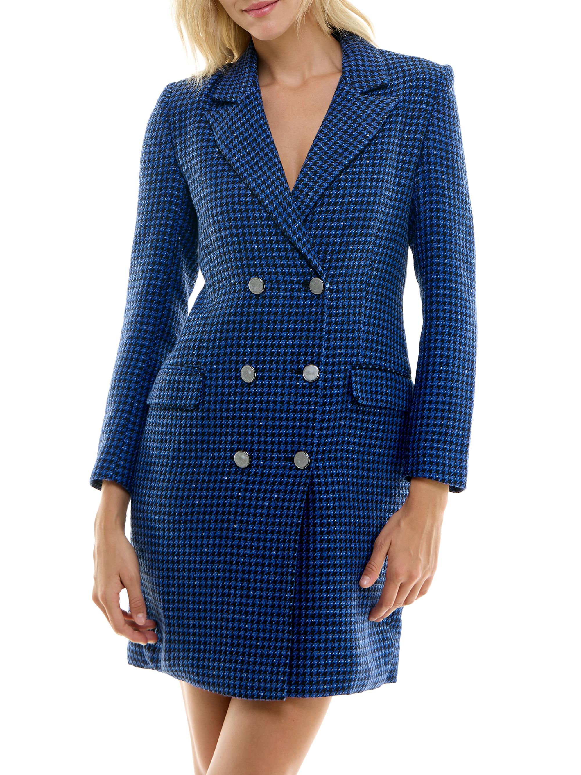Click here for Nicole Miller Womens Houndstooth Coat Mini Dress -... prices