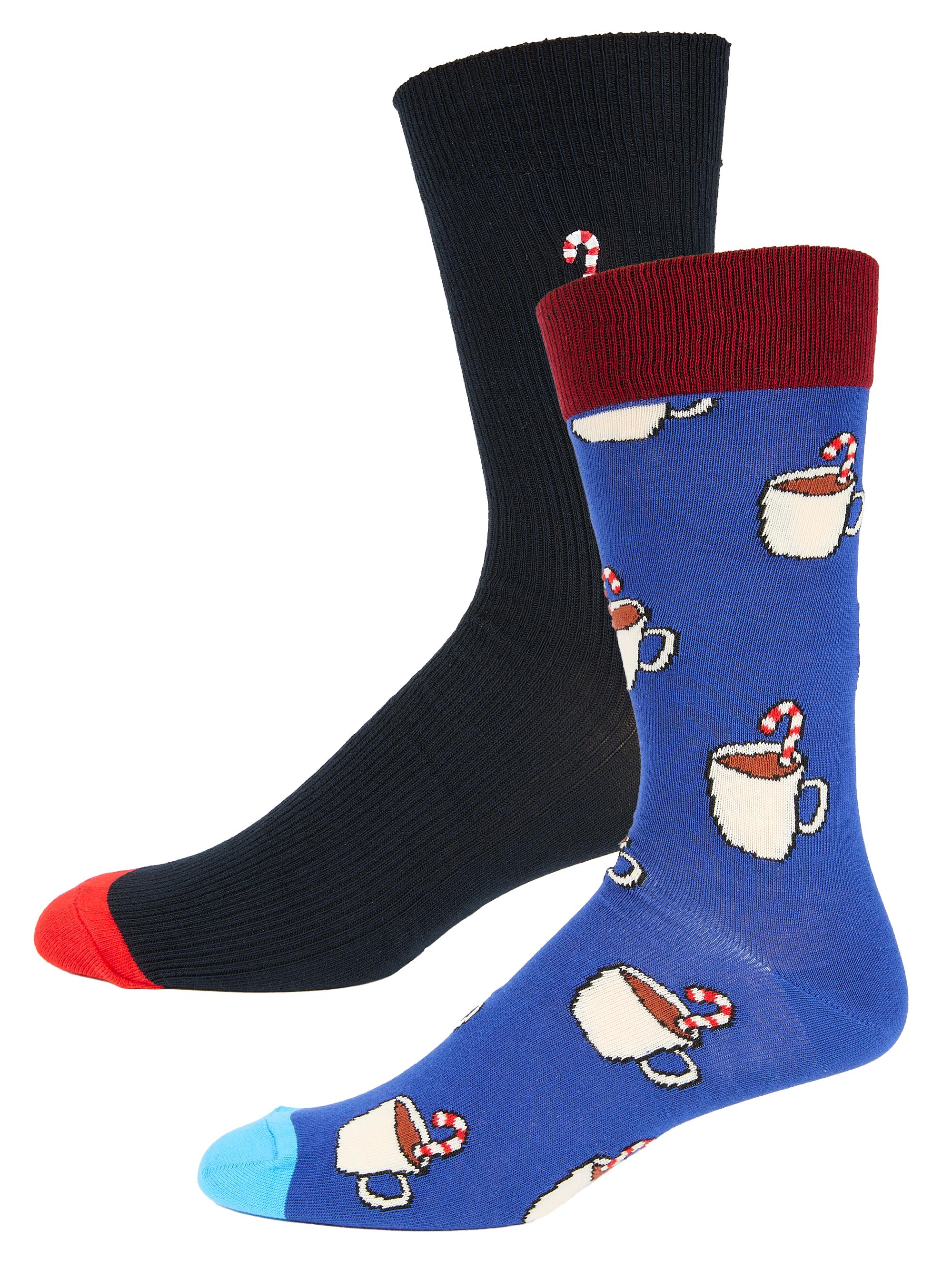 Click here for Happy Socks Mens 2-Pack Pattern & Solid Socks Set... prices
