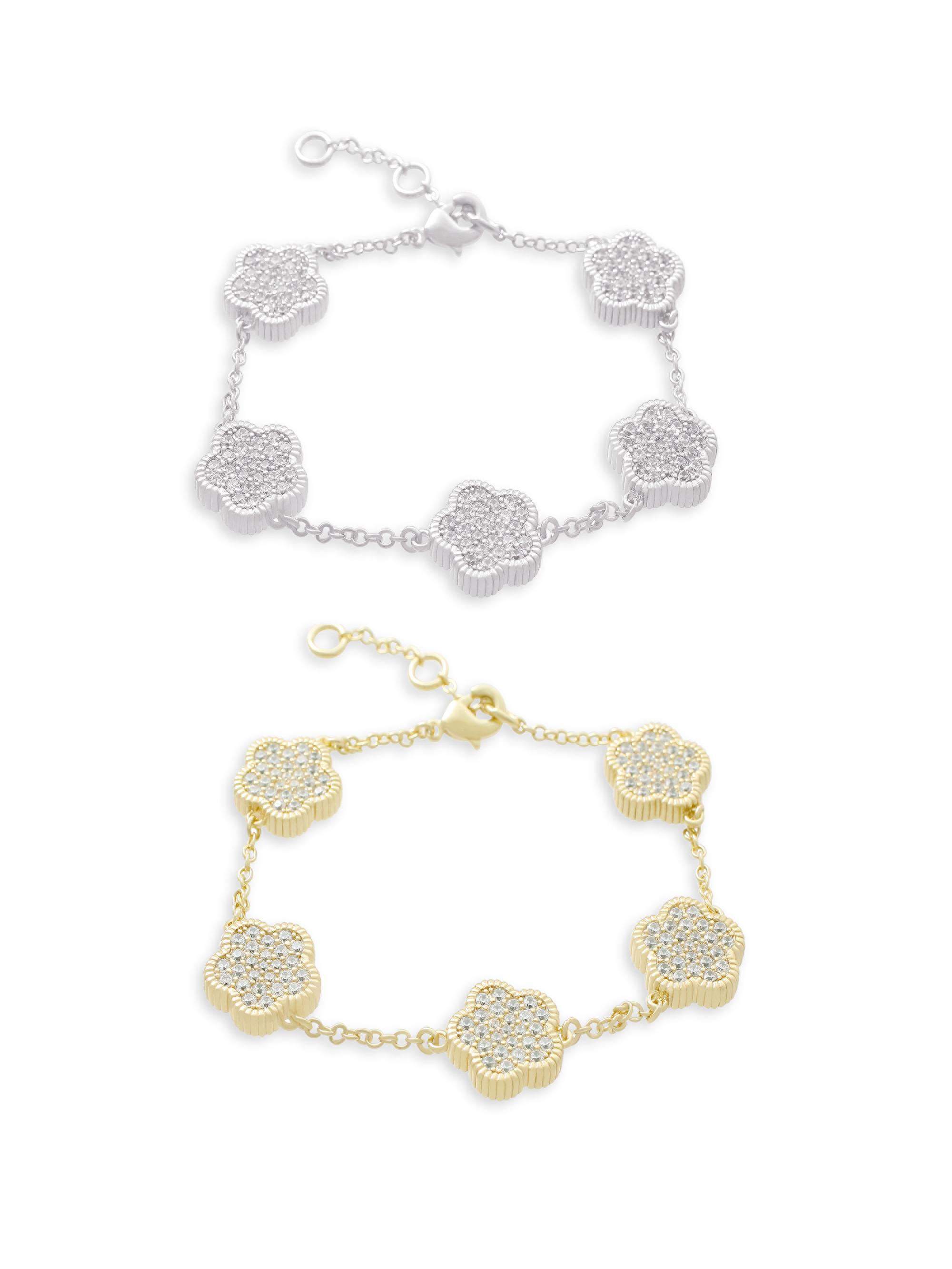 Click here for Jankuo Womens Flower 2-Piece Cubic Zirconia Pave B... prices