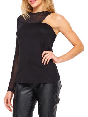 BLUEGREY One Shoulder Mesh Top on SALE | Saks OFF 5TH