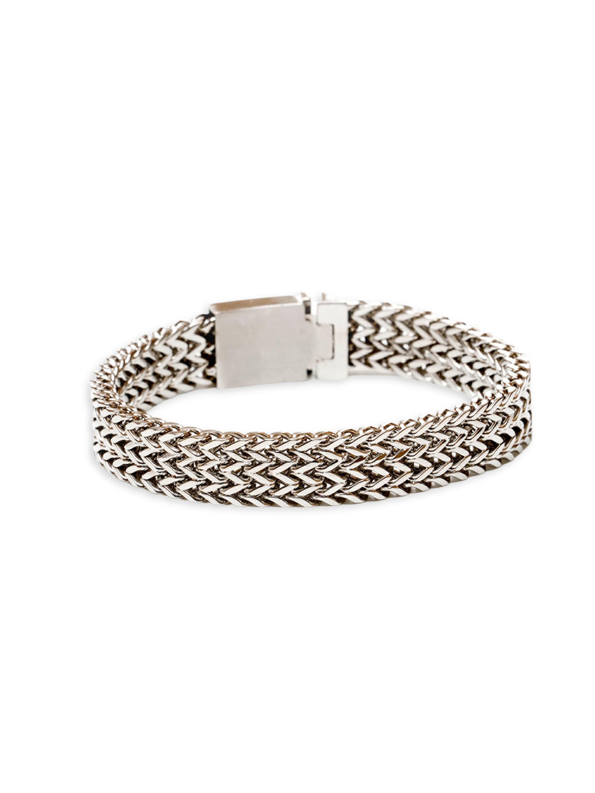 Click here for Jean Claude Mens Zig Zag Stainless Steel Bracelet prices
