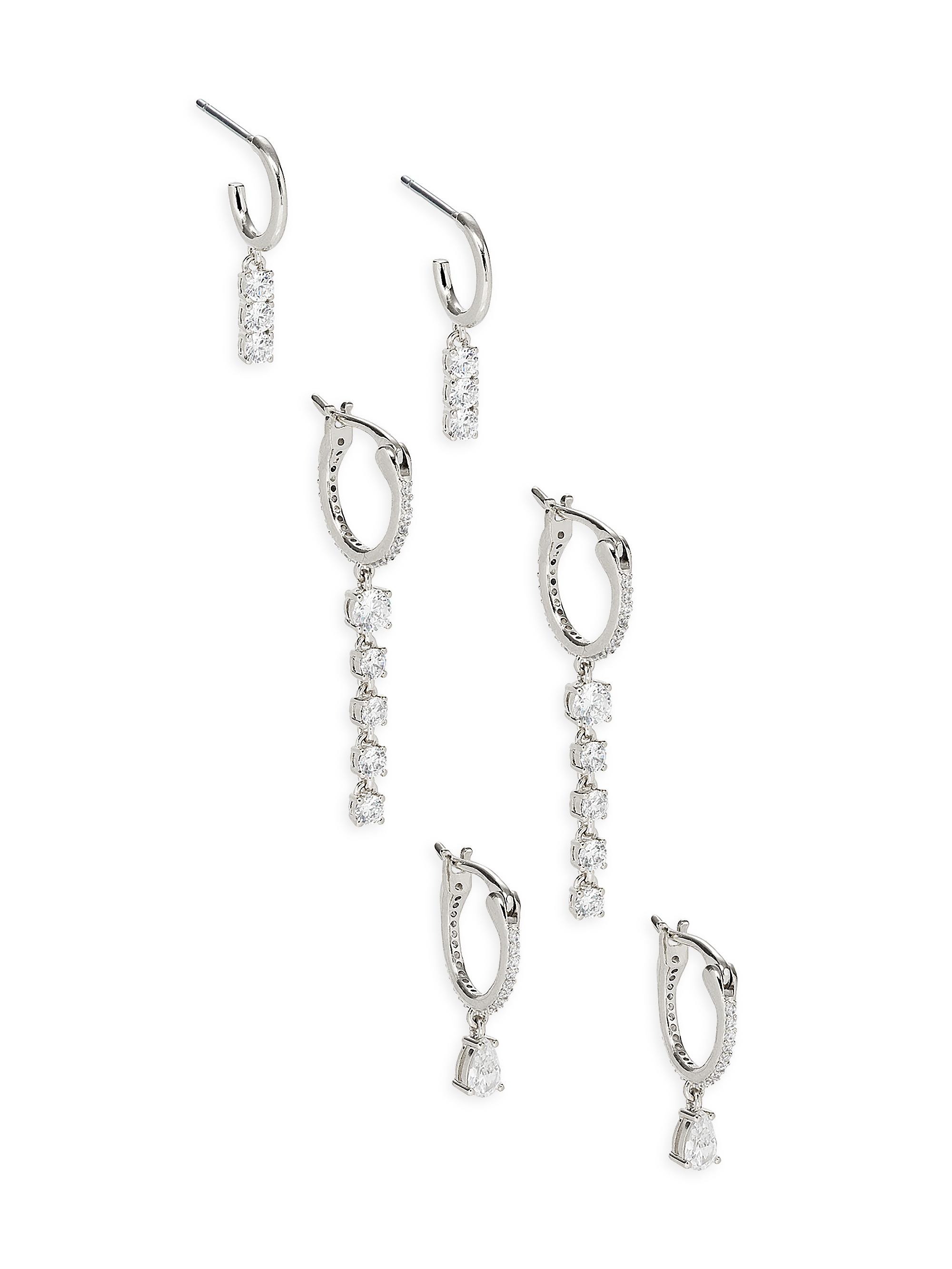 Click here for Adriana Orsini Womens 3-Piece Loveall Rhodium Plat... prices