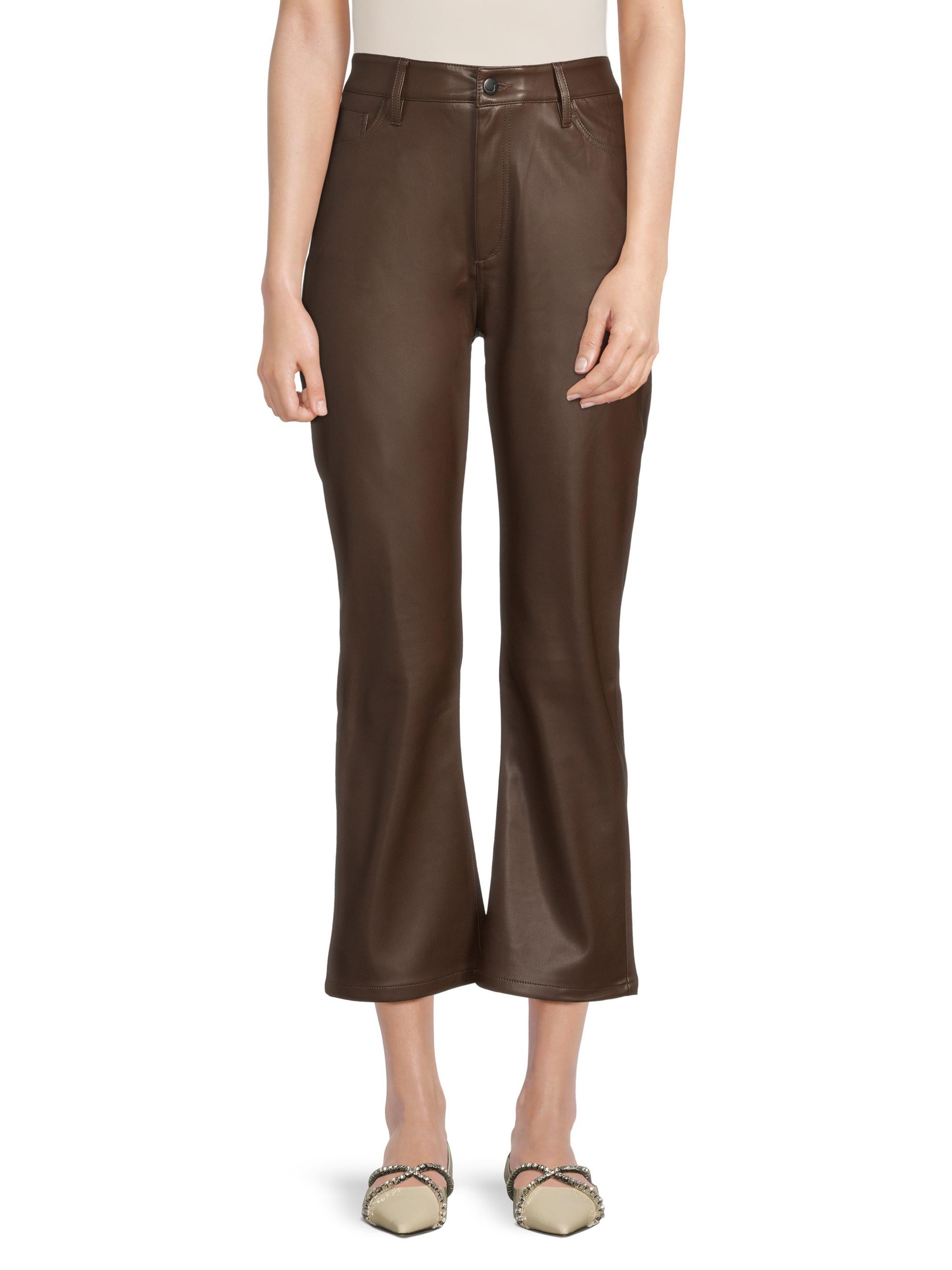 Click here for Joes Jeans Womens Faux Leather Flared Pants - Choc... prices