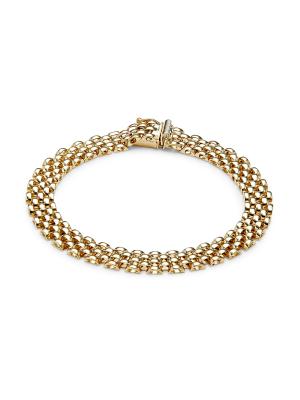 Saks Fifth Avenue 14K Yellow Gold Mesh Link Chain Bracelet on SALE ...