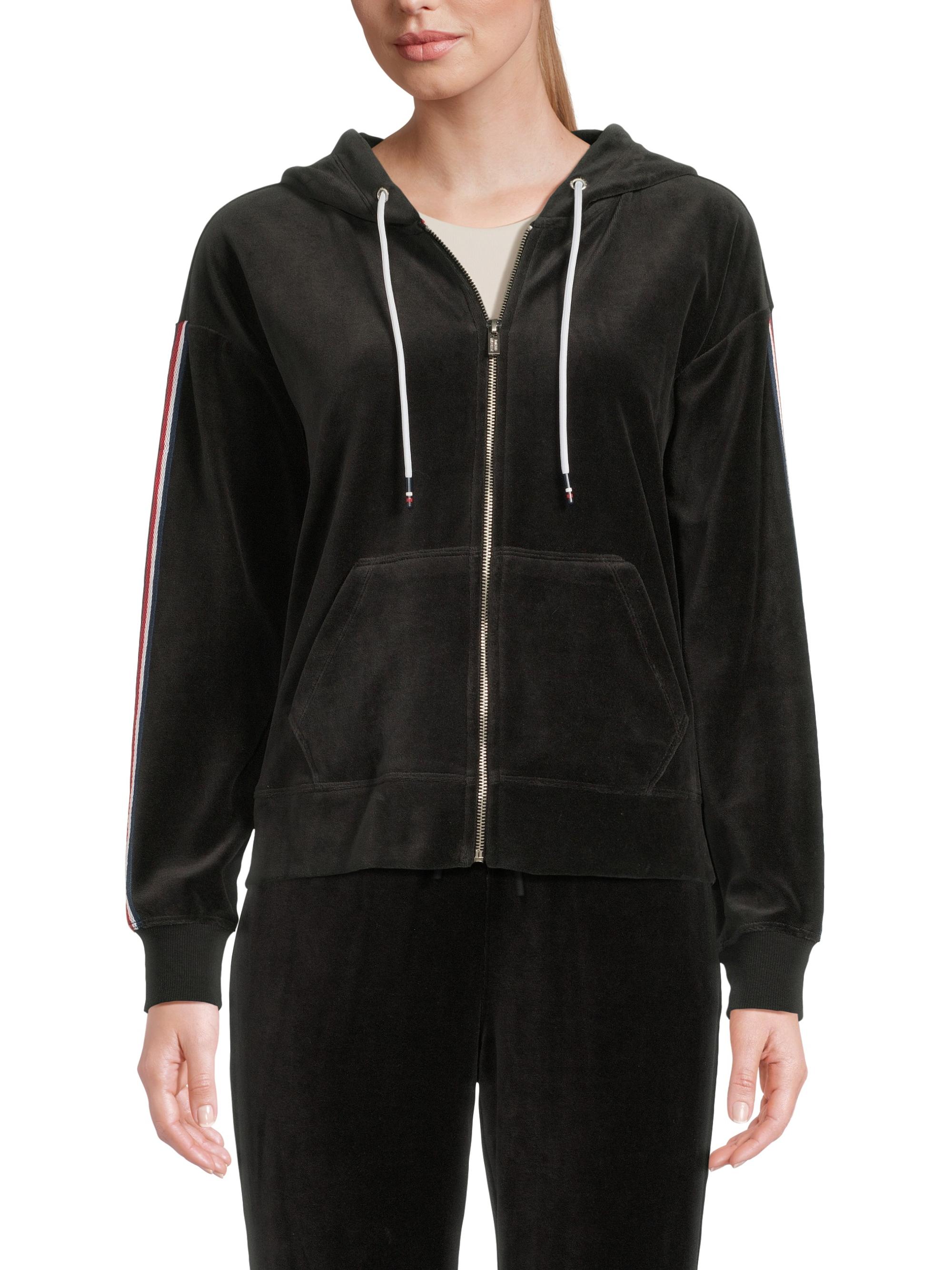 Click here for Tommy Hilfiger Womens Drop Shoulder Velvet Hoodie... prices