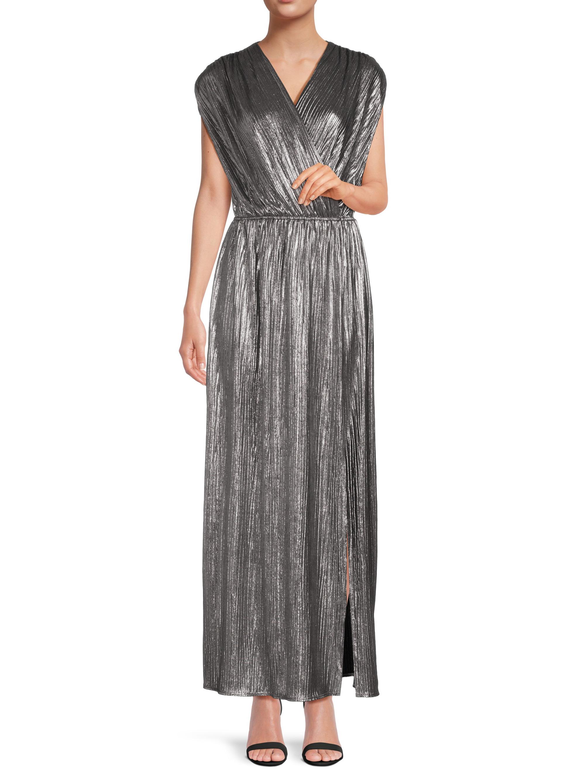 Click here for Renee C. Womens Faux Wrap Metallic Maxi Dress - Si... prices