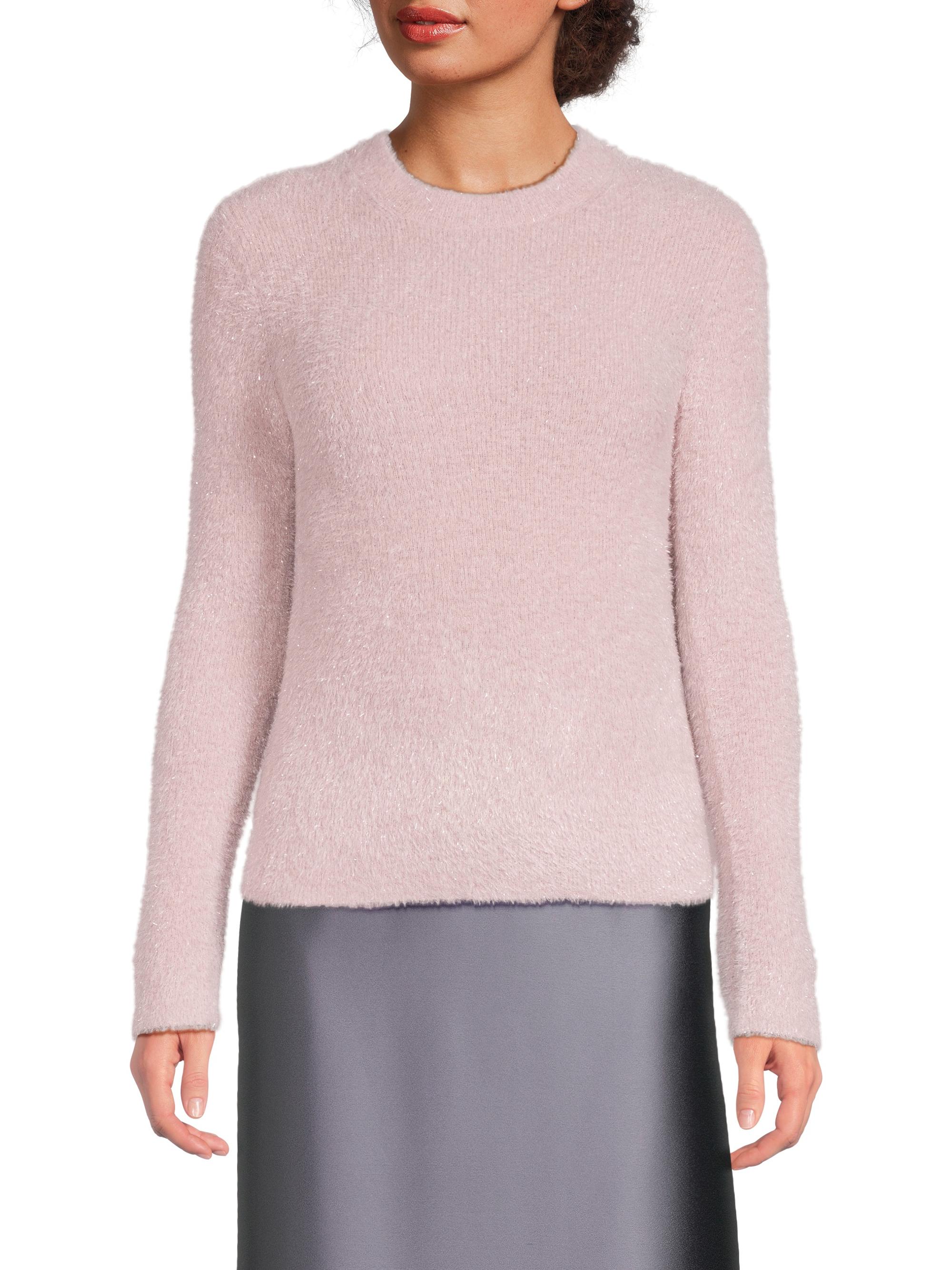 Click here for Vince Womens Roundneck Pullover Sweater - Metallic... prices