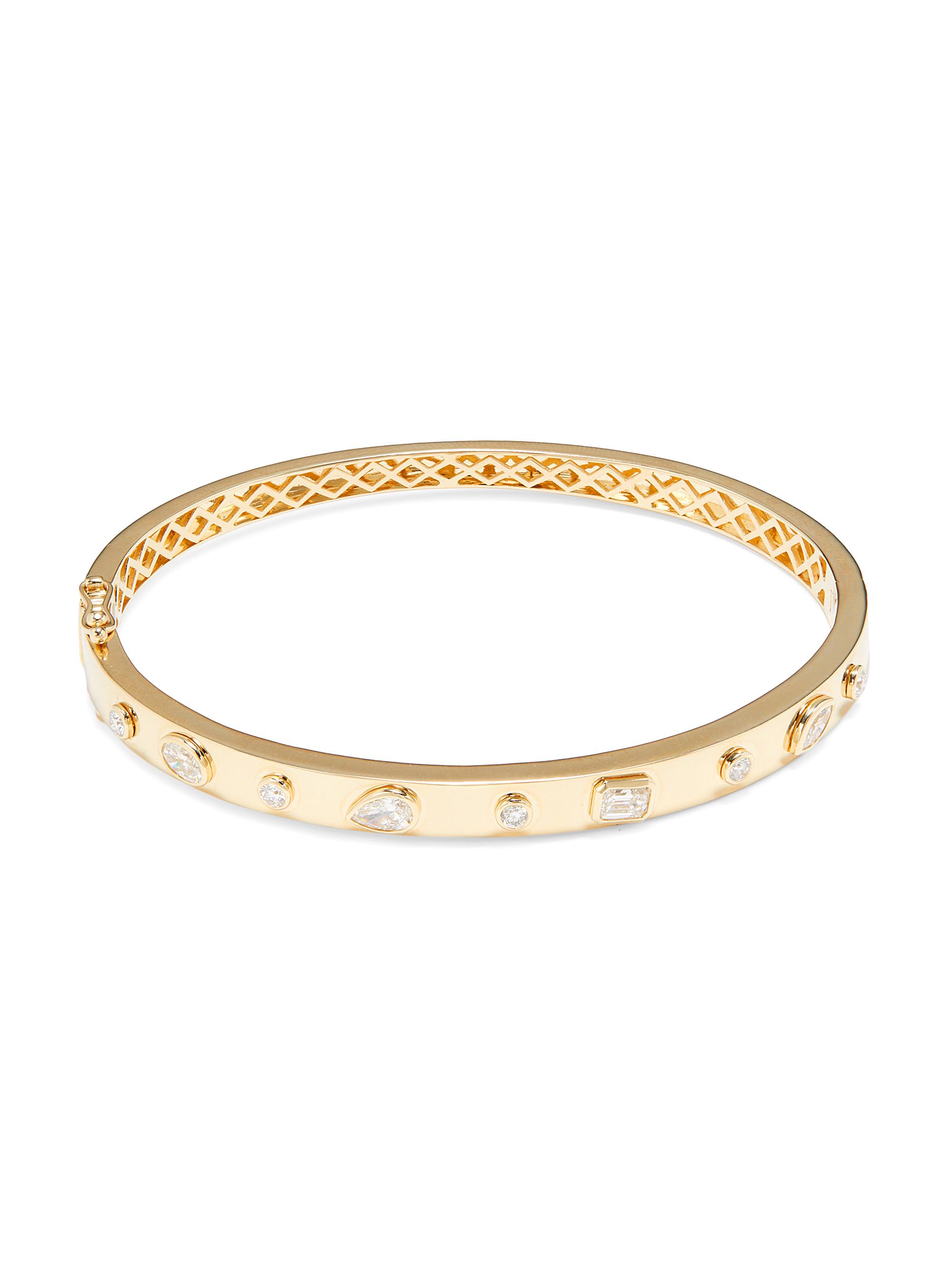 Click here for Effy Womens 14K Yellow Gold & 0.95 TCW Diamond Ban... prices