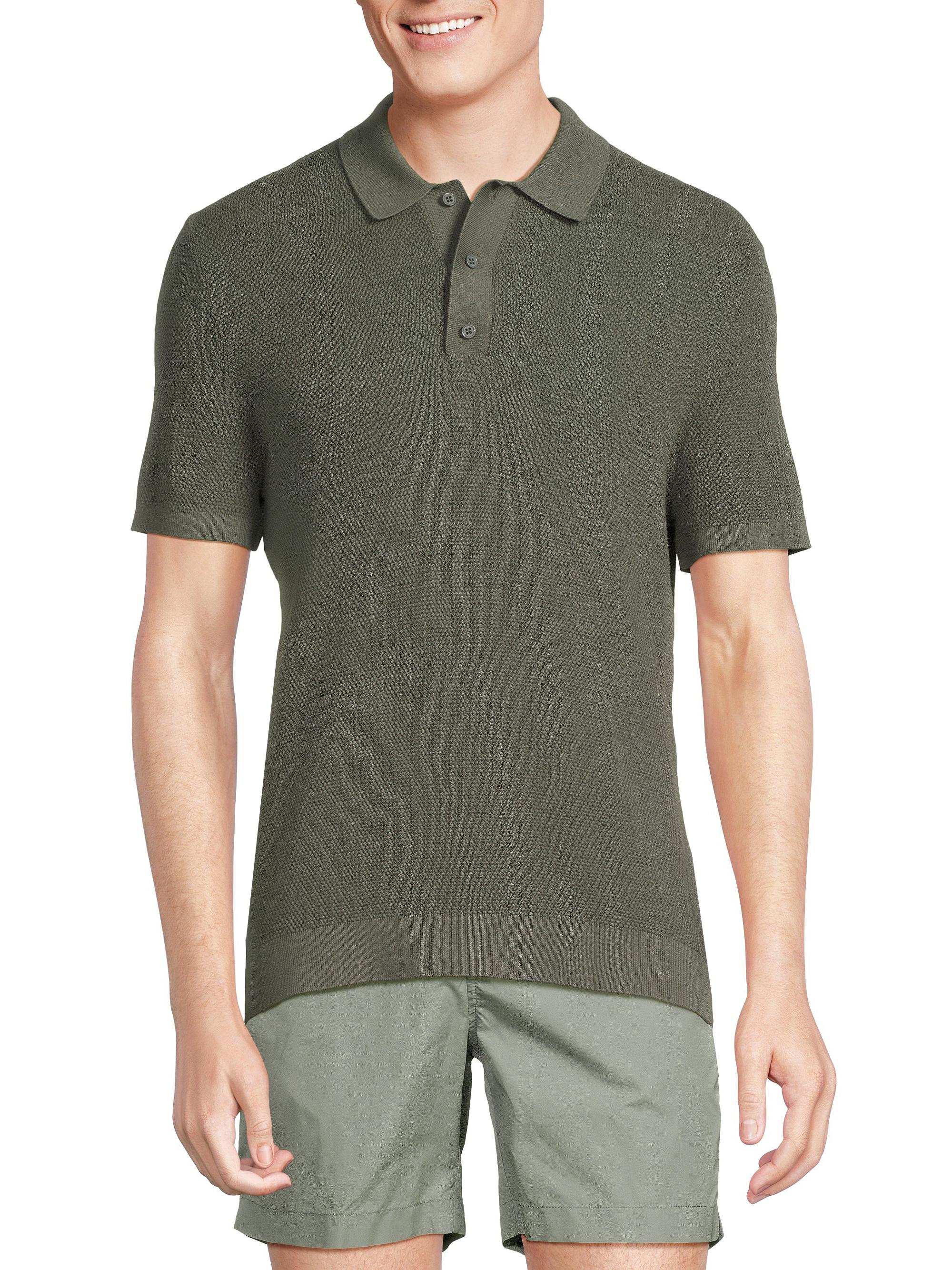 Click here for Onia Mens Textured Polo - Agave - Size L prices