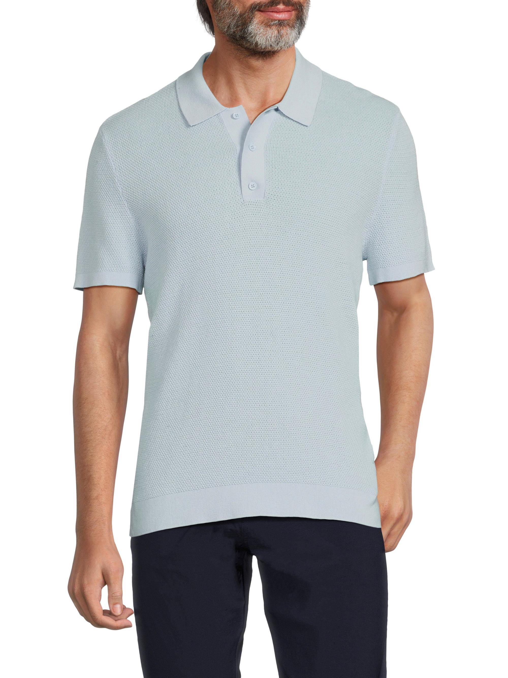 Click here for Onia Mens Textured Polo - Spring Blue - Size XXL prices