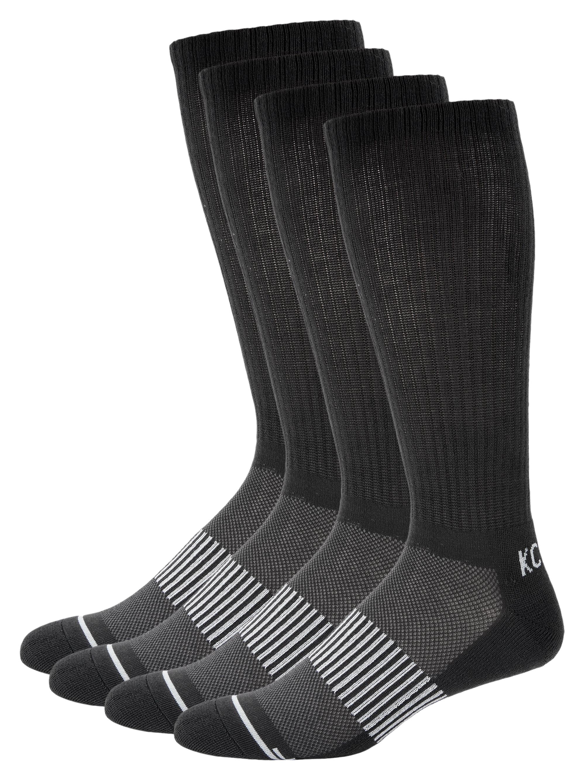 Click here for Kenneth Cole Mens 4-Pack Logo Crew Socks - Black prices