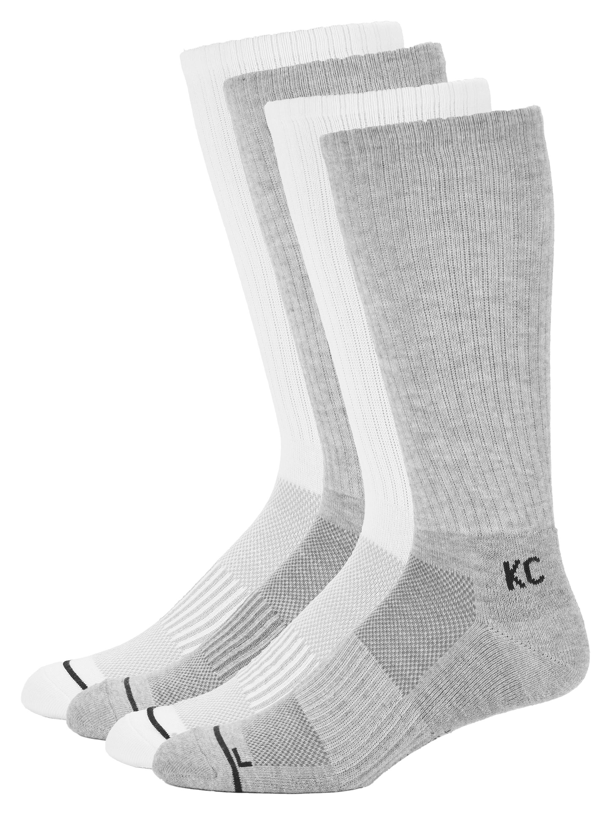Click here for Kenneth Cole Mens 4-Pack Logo Crew Socks - White prices