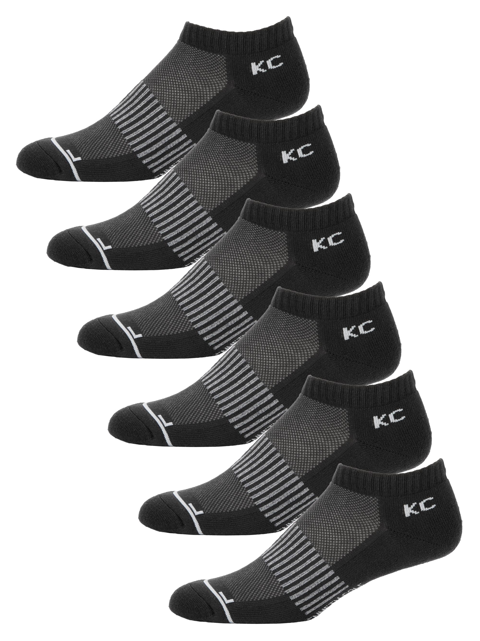 Click here for Kenneth Cole Mens 6-Pack Striped Ankle Socks - Bla... prices