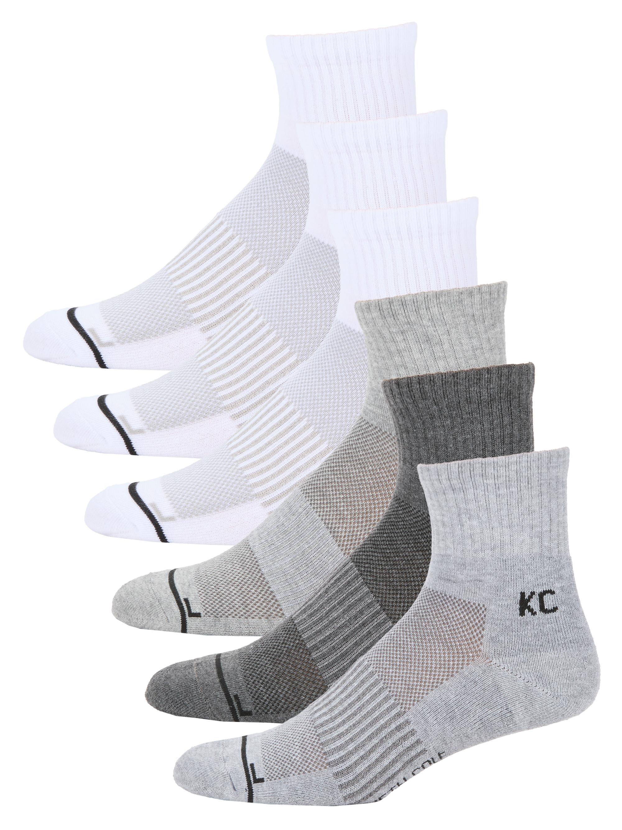 Click here for Kenneth Cole Mens 6-Pack Logo Socks - White prices