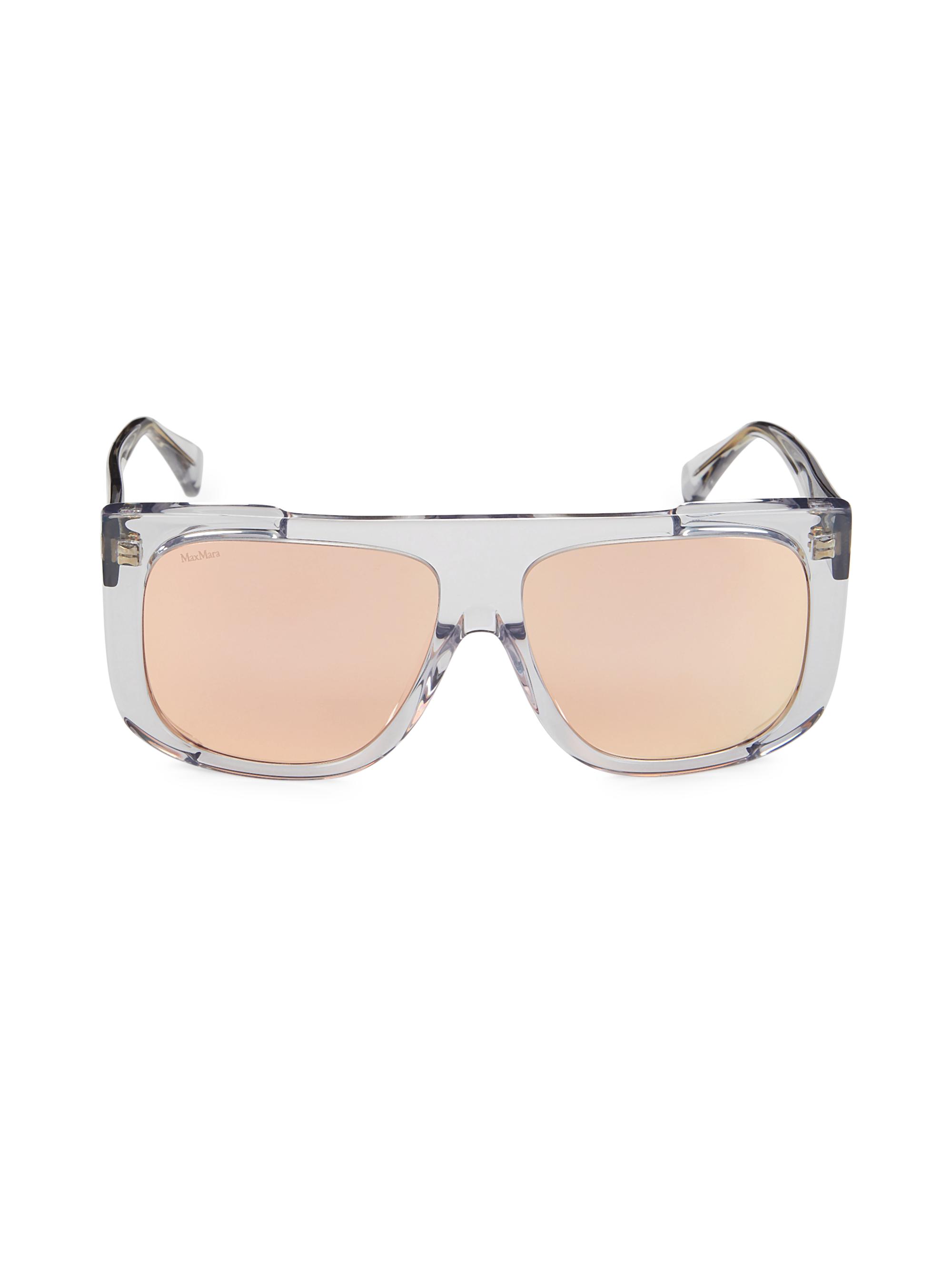 Click here for Max Mara Womens 60MM Square Sunglasses - Silver prices