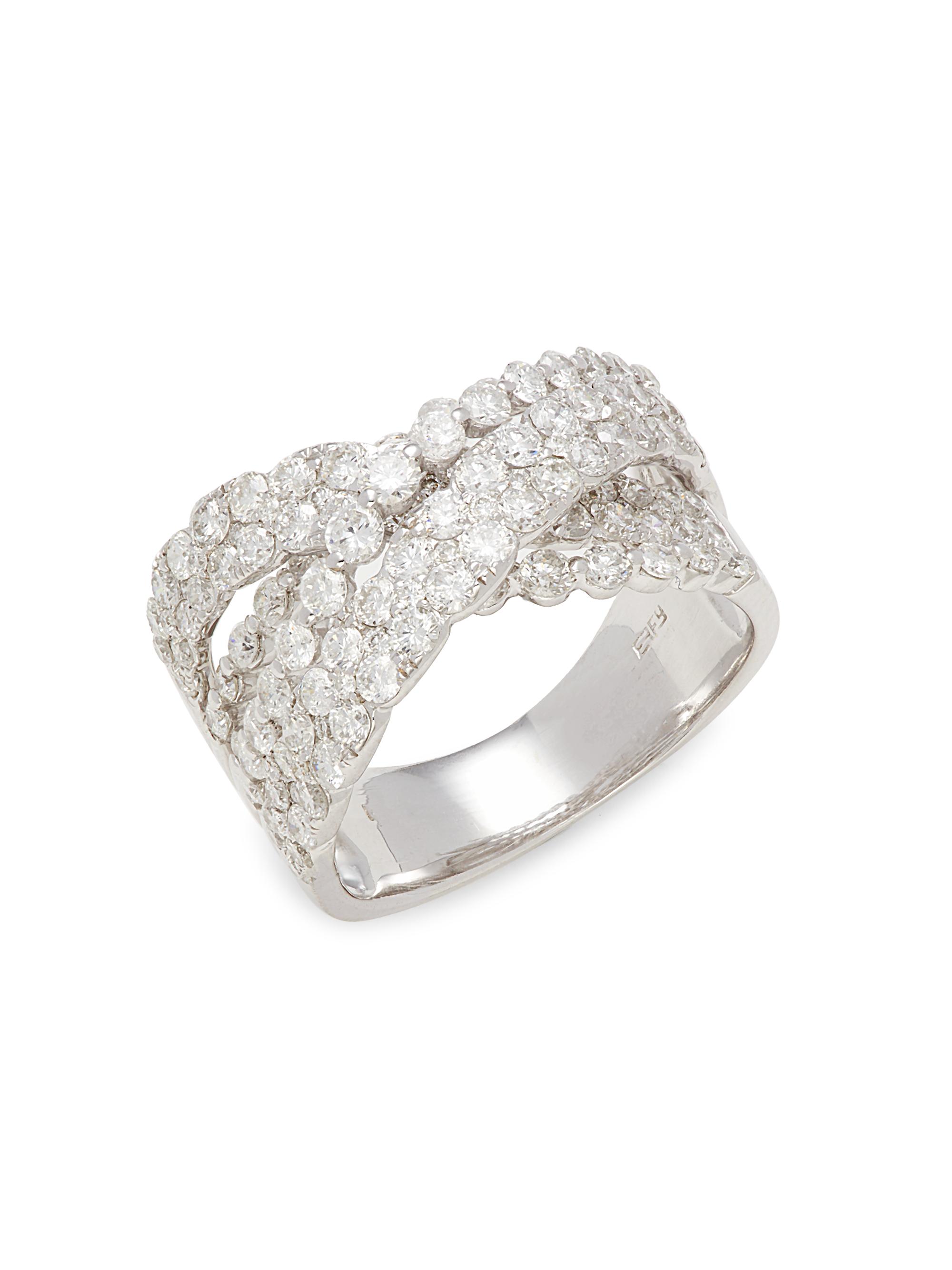 Click here for Effy Womens 14K White Gold & Diamond Ring - Size 7 prices