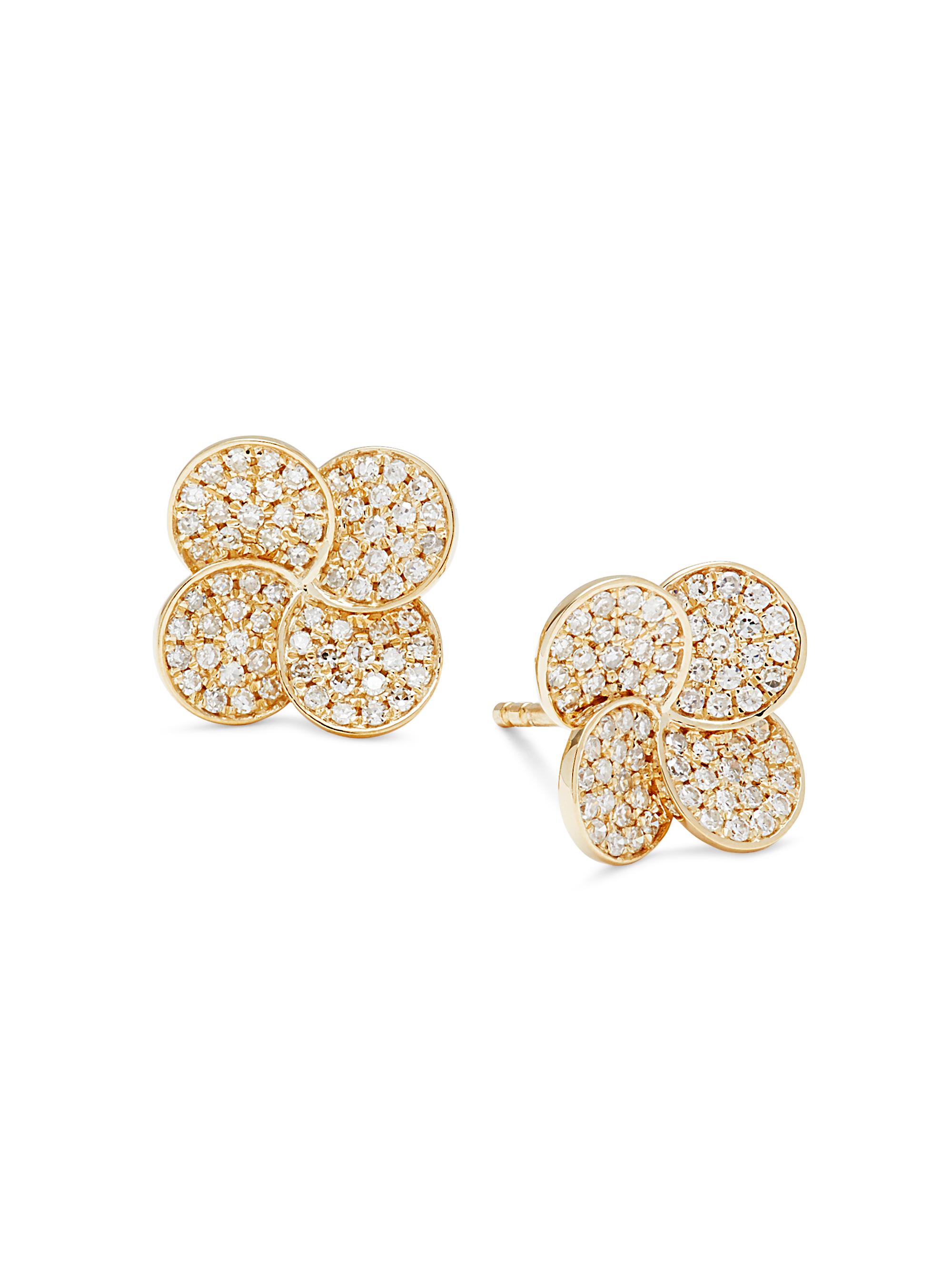 Click here for Effy Womens 14K Yellow Gold & 0.41 TCW Diamond Clo... prices