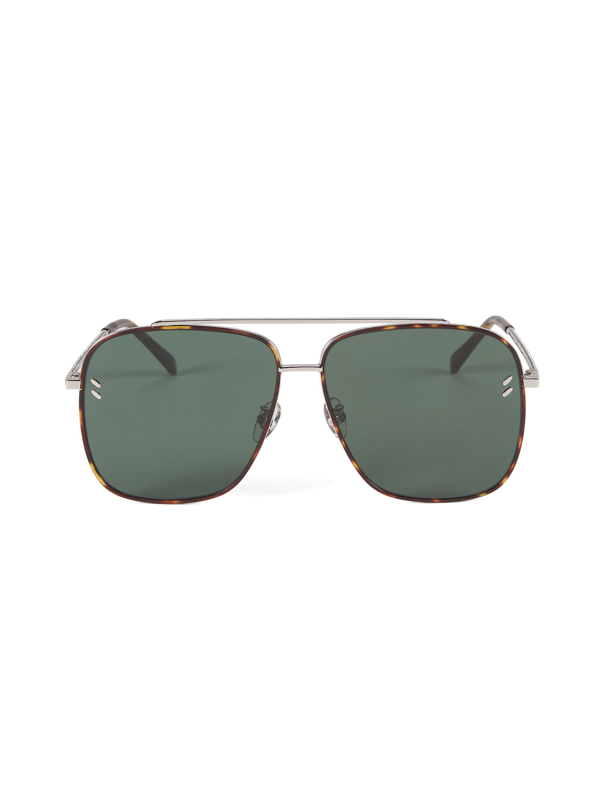 Click here for Stella Mccartney 60MM Aviator Sunglasses - Silver... prices