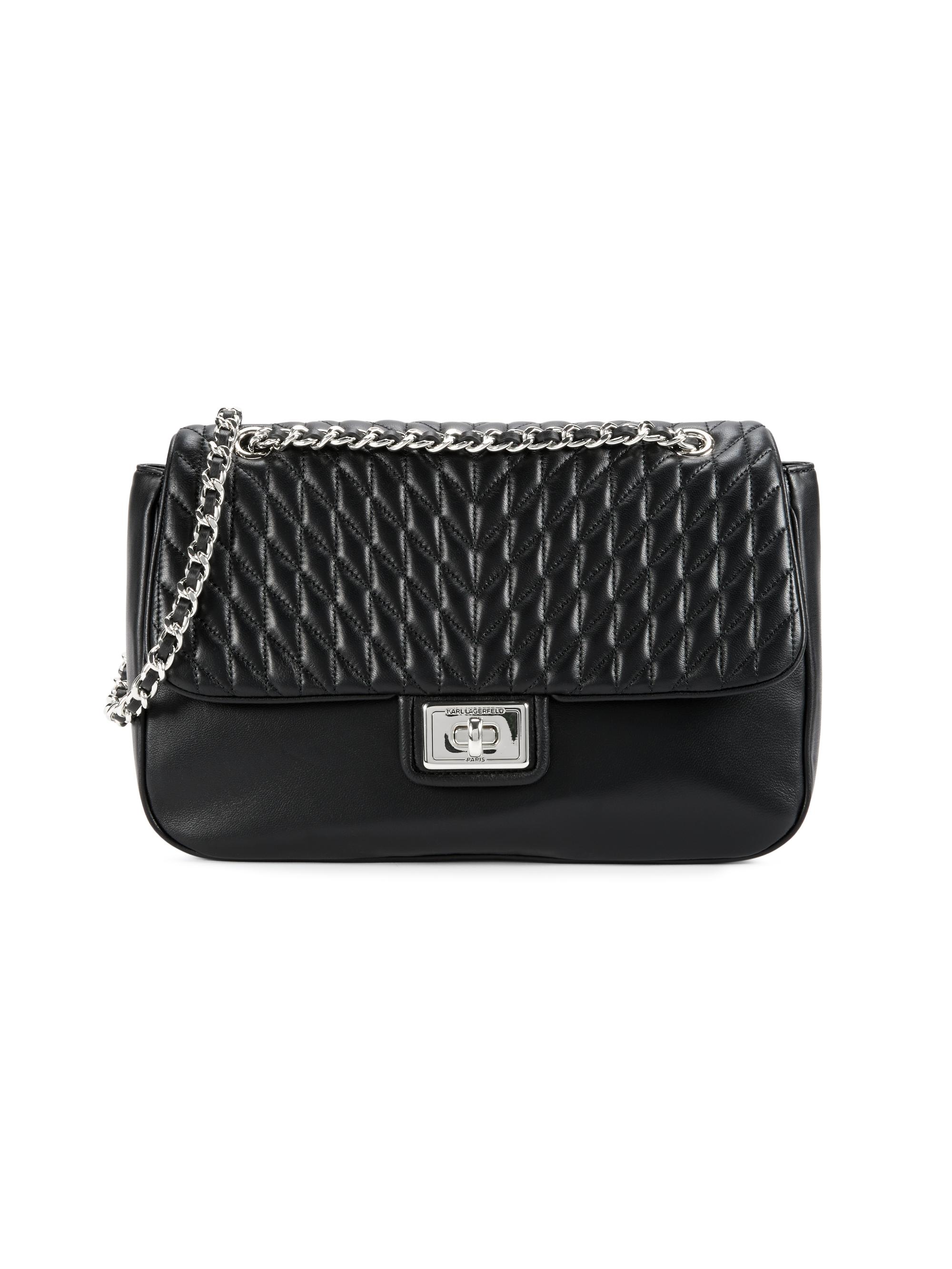 Click here for Karl Lagerfeld Paris Womens Agyness Leather Should... prices