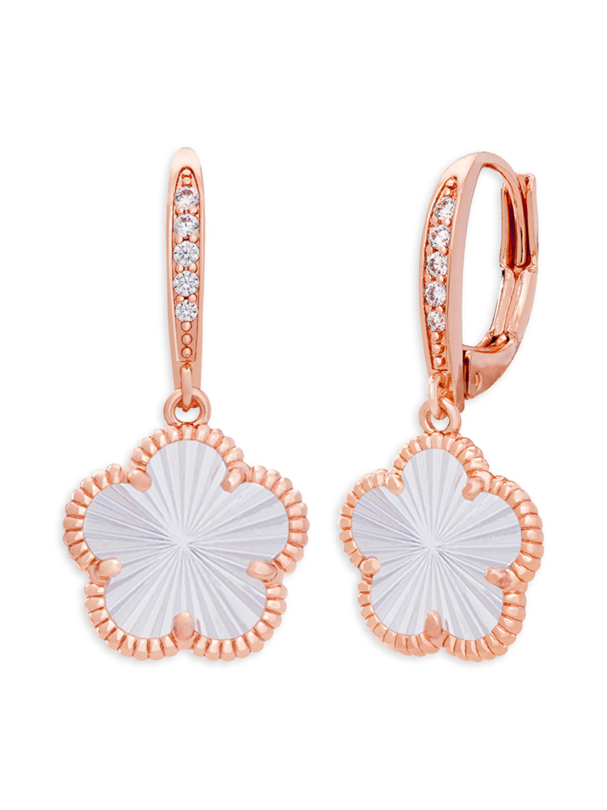 Click here for Jankuo Womens Flower Rose Goldtone Drop Earrings -... prices