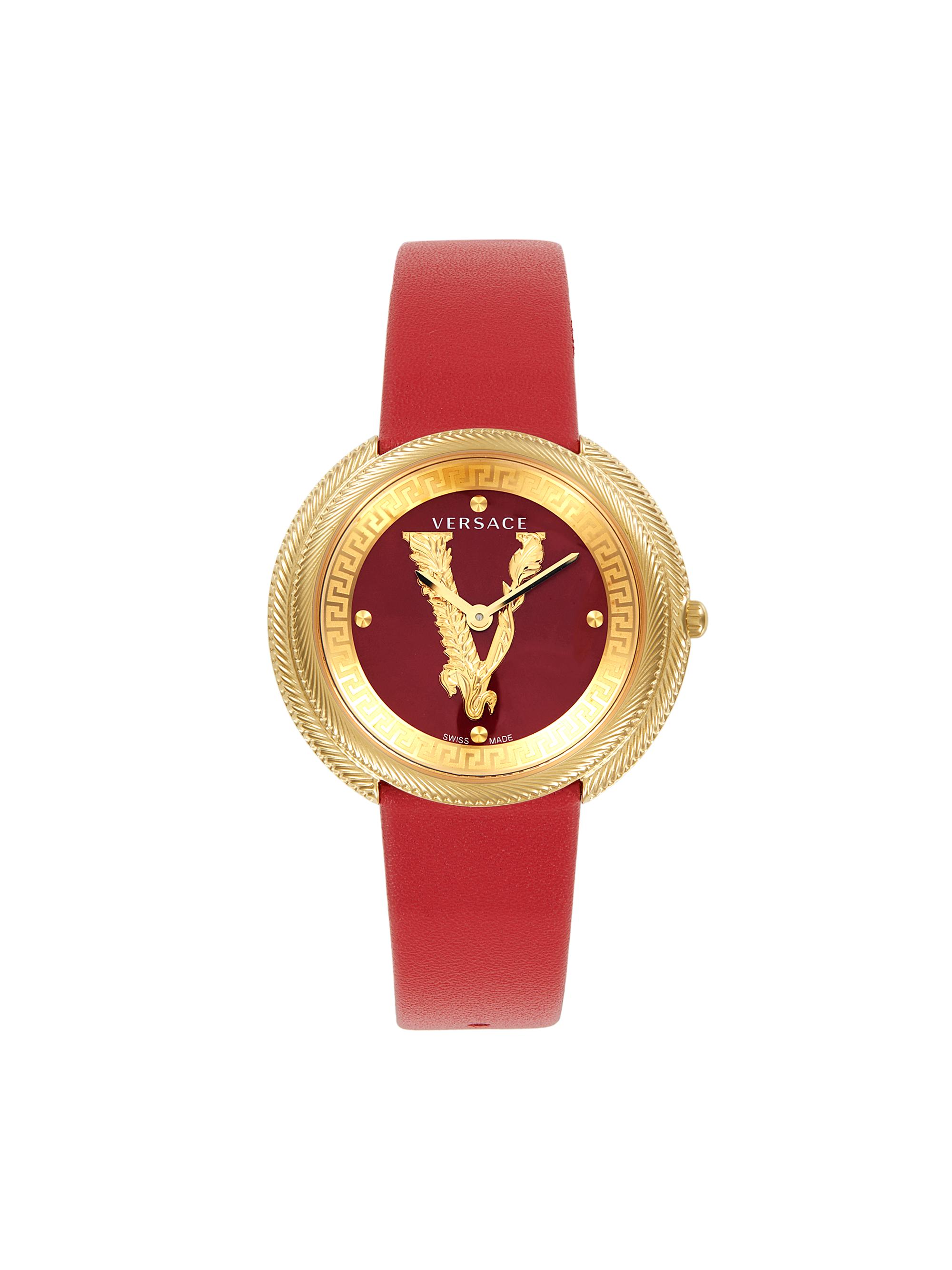 Click here for Versace Womens 38MM Stainless Steel & Leather Stra... prices