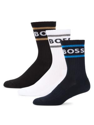BOSS 3-Pack Logo Crew Socks on SALE | Saks OFF 5TH