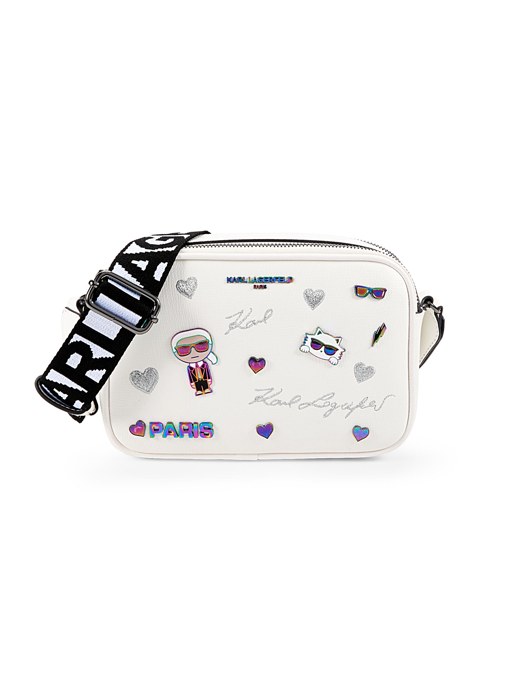 Click here for Karl Lagerfeld Paris Maybelle Crossbody - White  S... prices