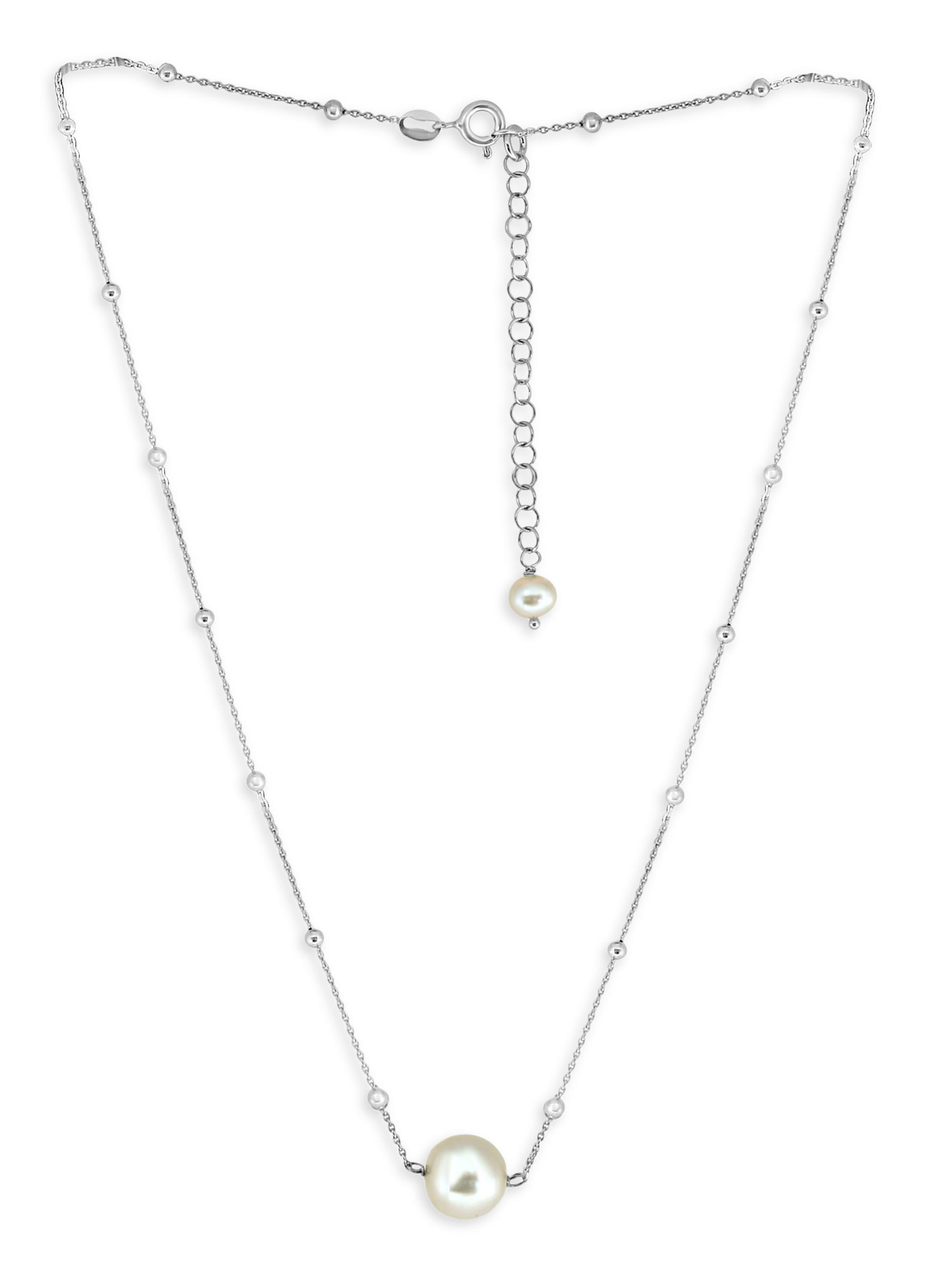 Click here for Effy Womens Sterling Silver & Freshwater Pearl Sta... prices