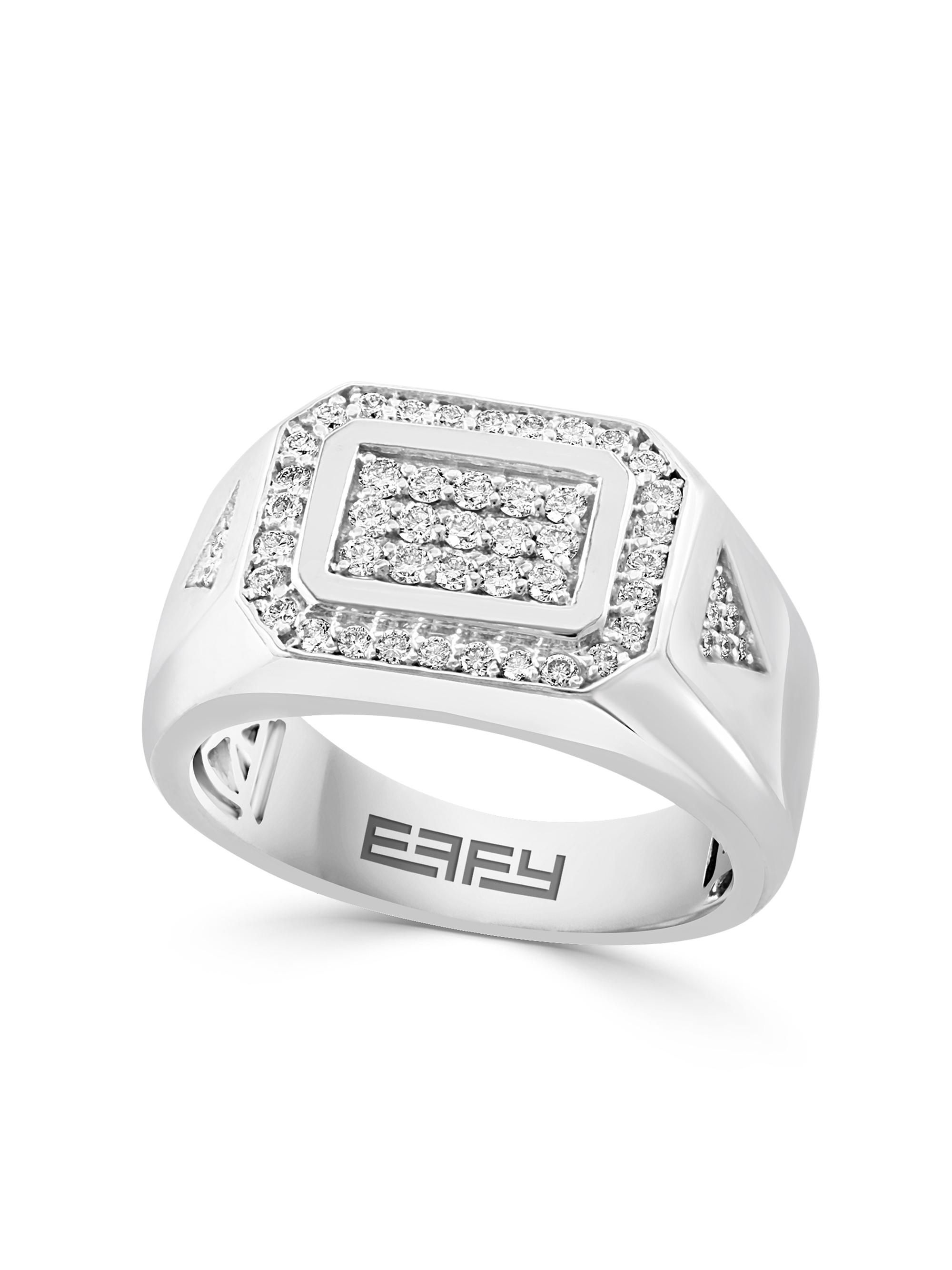 Click here for Effy Mens 14K White Gold & 0.55 TCW Diamond Ring -... prices