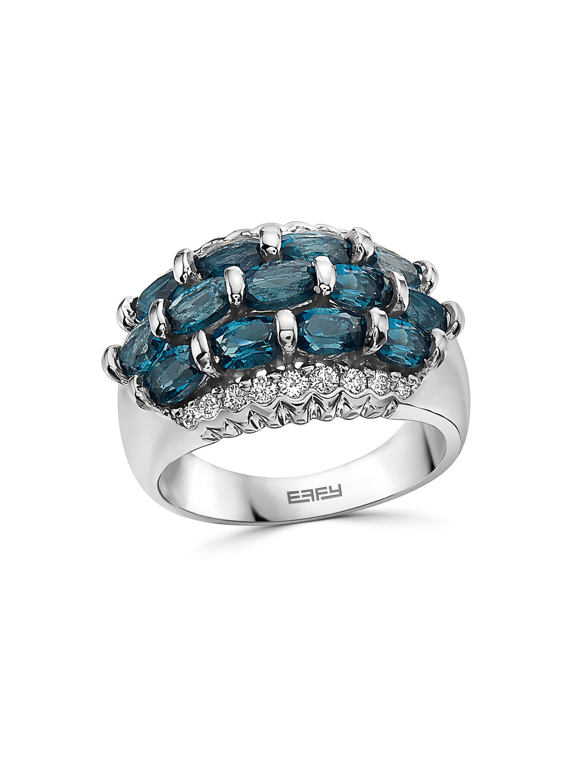 Click here for Effy Womens 14K White Gold  Topaz & 0.32 TCW Diamo... prices