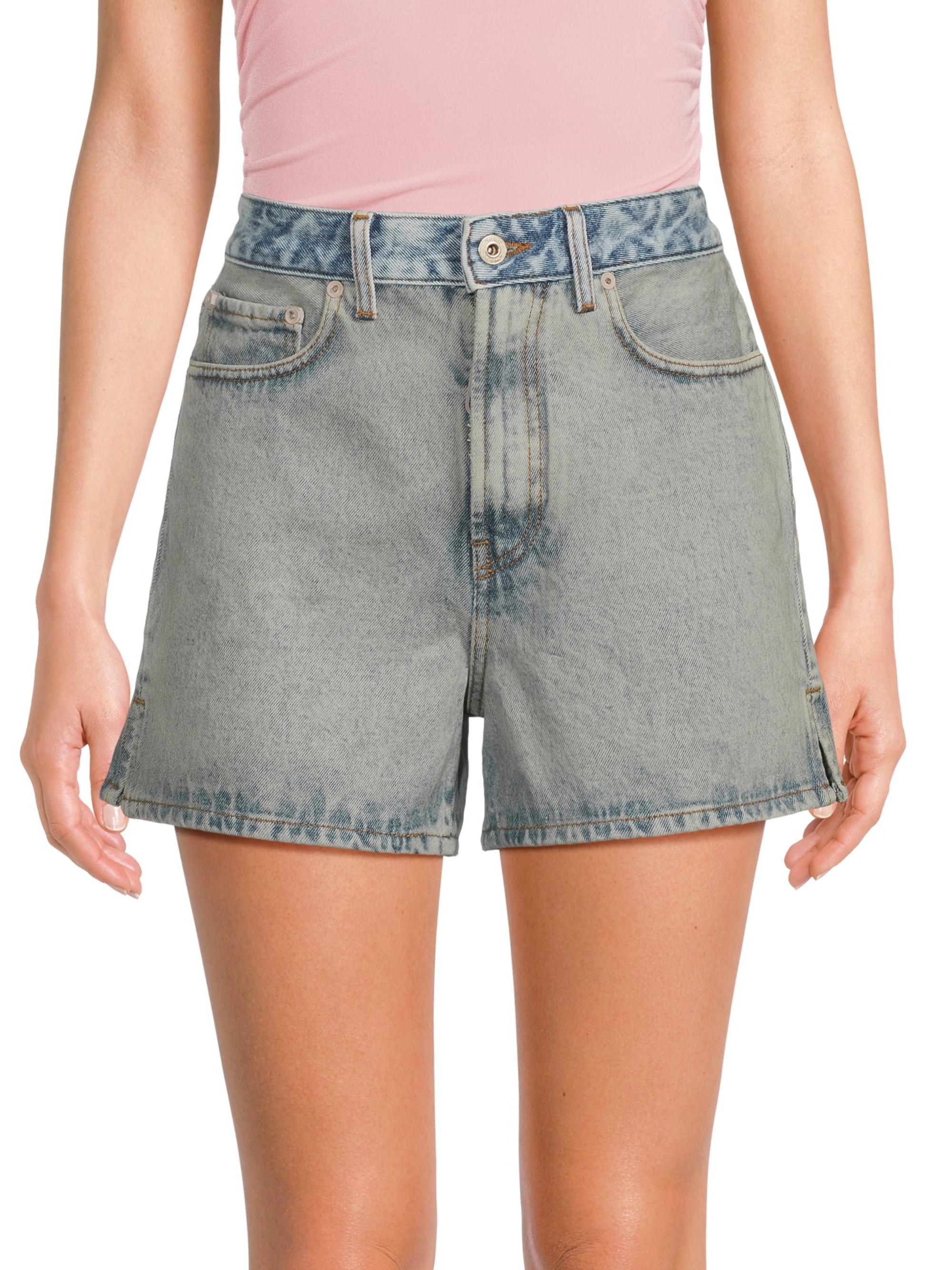 Click here for Off-White Womens Marled Denim Shorts - Blue - Size... prices