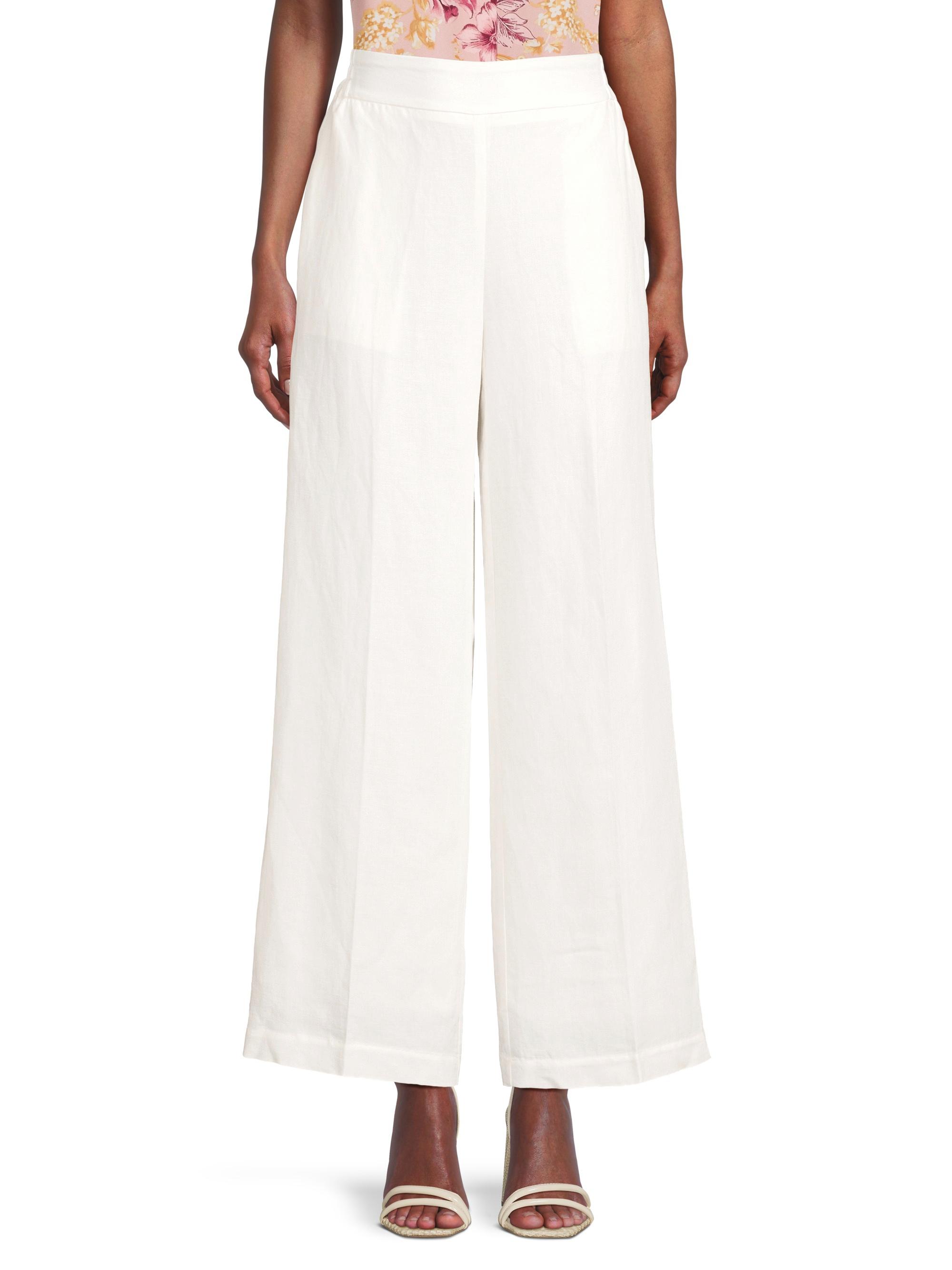 Click here for T Tahari Womens Wide Leg Linen Blend Pants - Star... prices