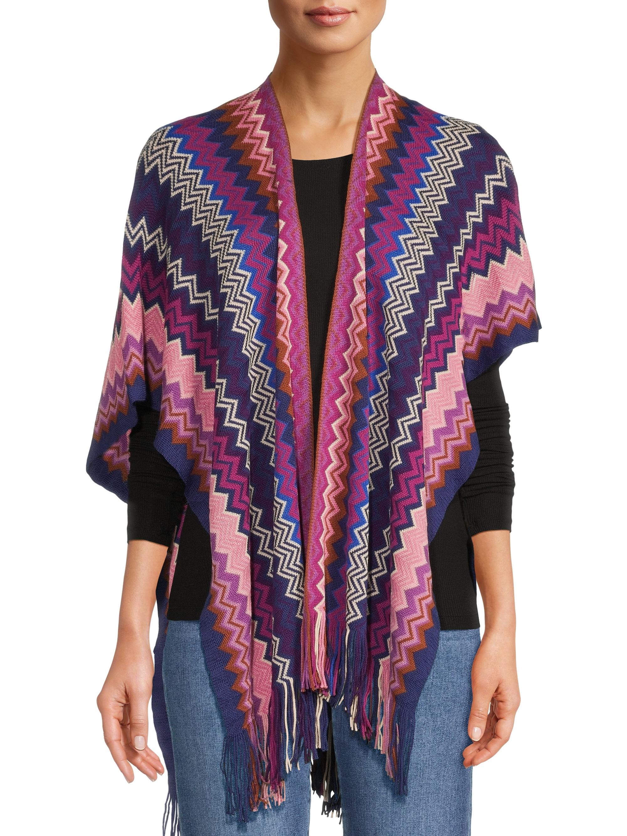 Click here for Missoni Womens Chevron Fringe Wool-Blend Ruana prices