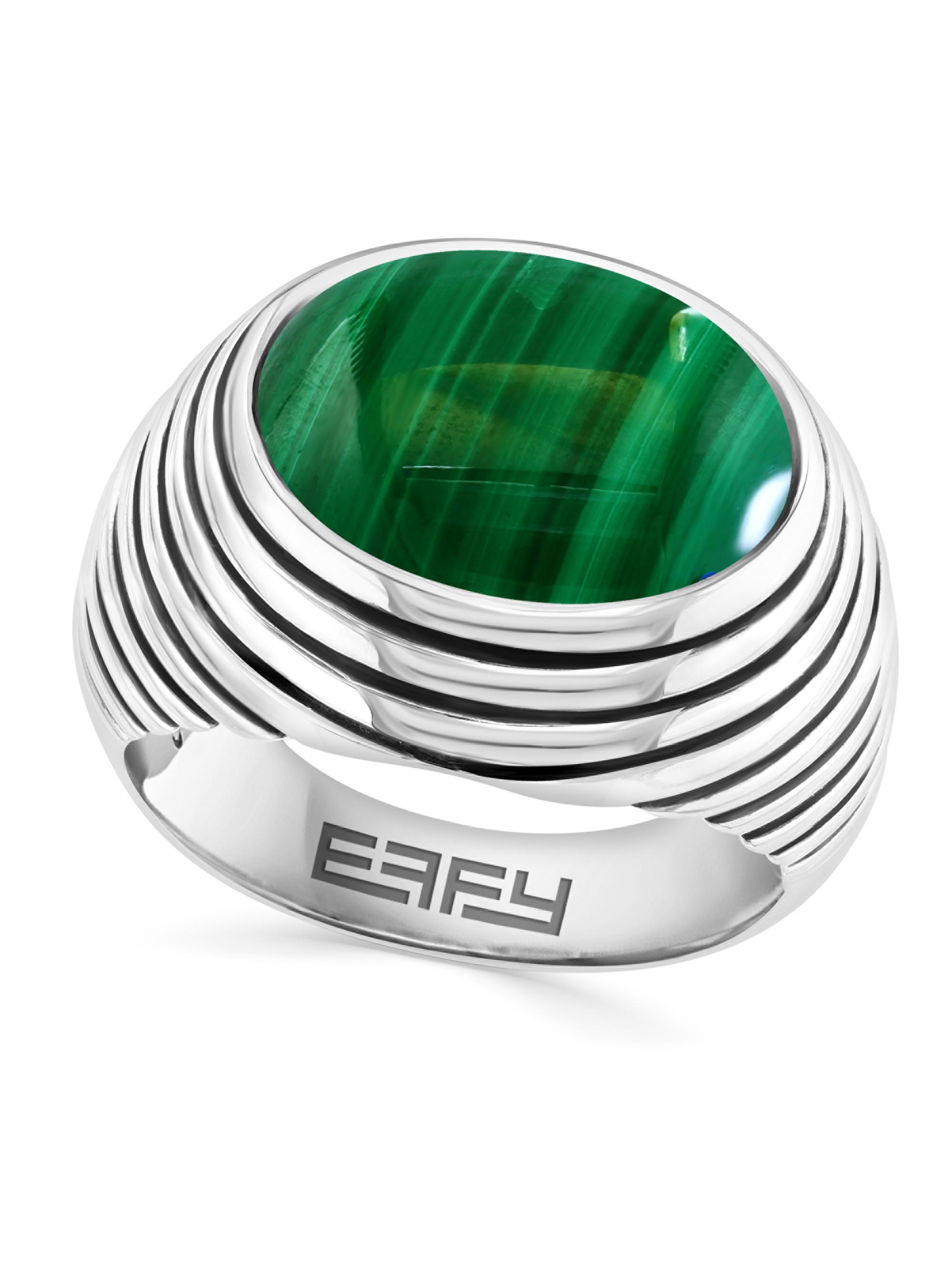 Click here for Effy Mens Sterling Silver & Malachite Dome Ring -... prices