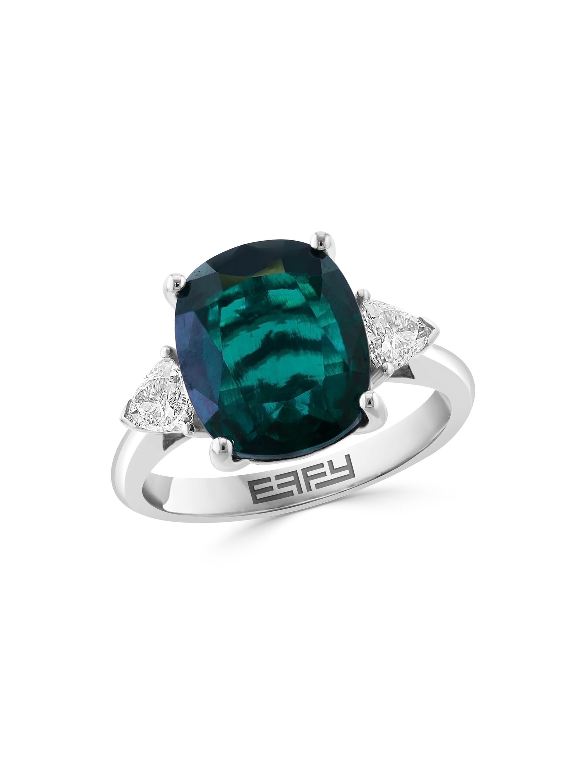 Click here for Effy Womens 14K White Gold  Lab Grown Emerald & 0.... prices