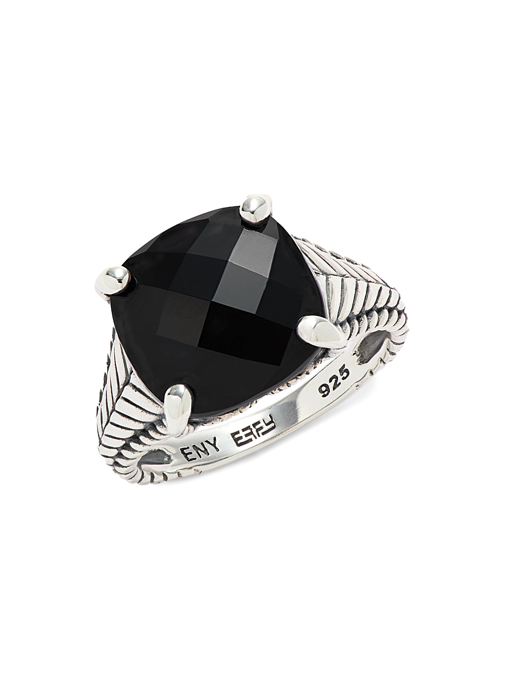 Click here for Effy Eny Womens Sterling Silver & Black Onyx Ring... prices