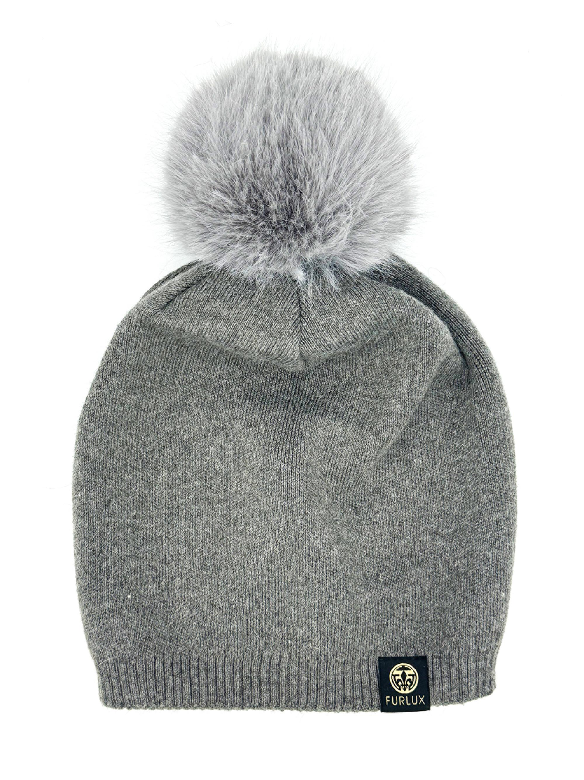 Click here for Furlux Womens Faux-Fur-Trim Wool-Cashmere Beanie -... prices