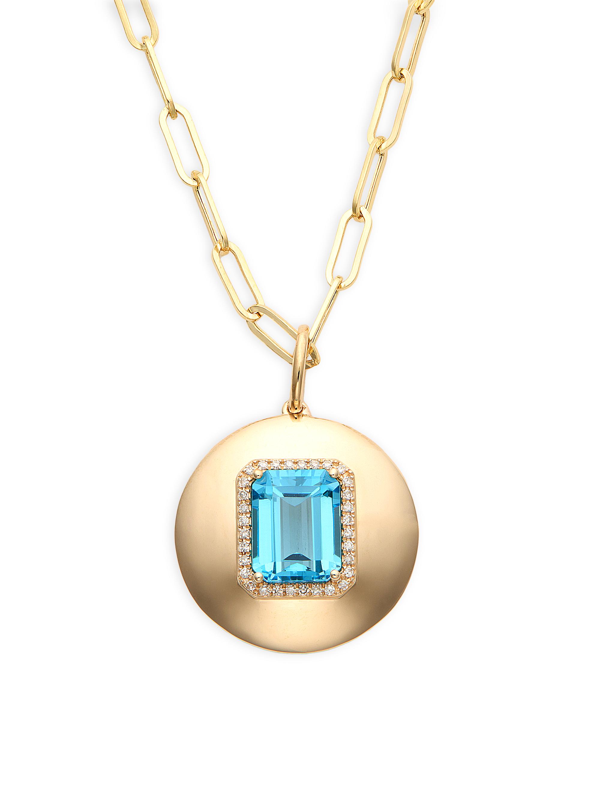 Click here for Effy Womens 14K Yellow  Blue Topaz & 0.09 TCW Diam... prices