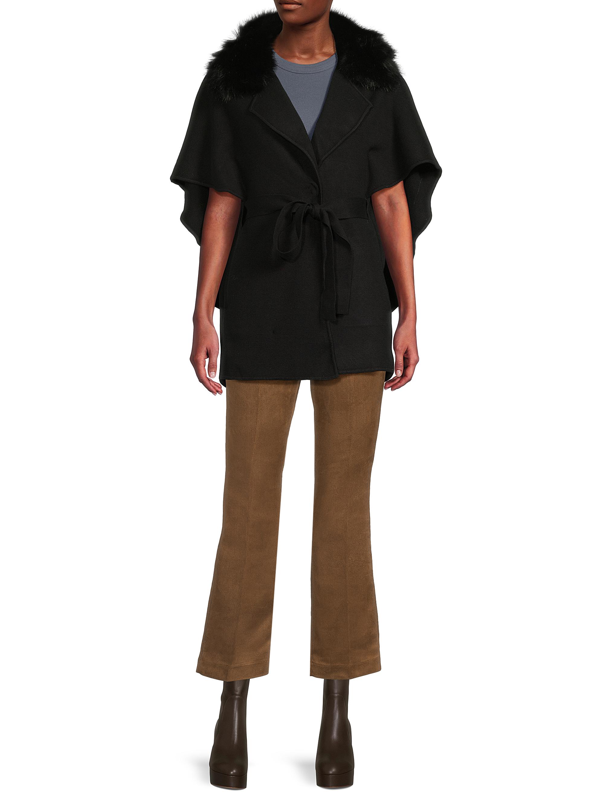 Click here for La Fiorentina Womens Faux Fur Trim Belted Coat - B... prices