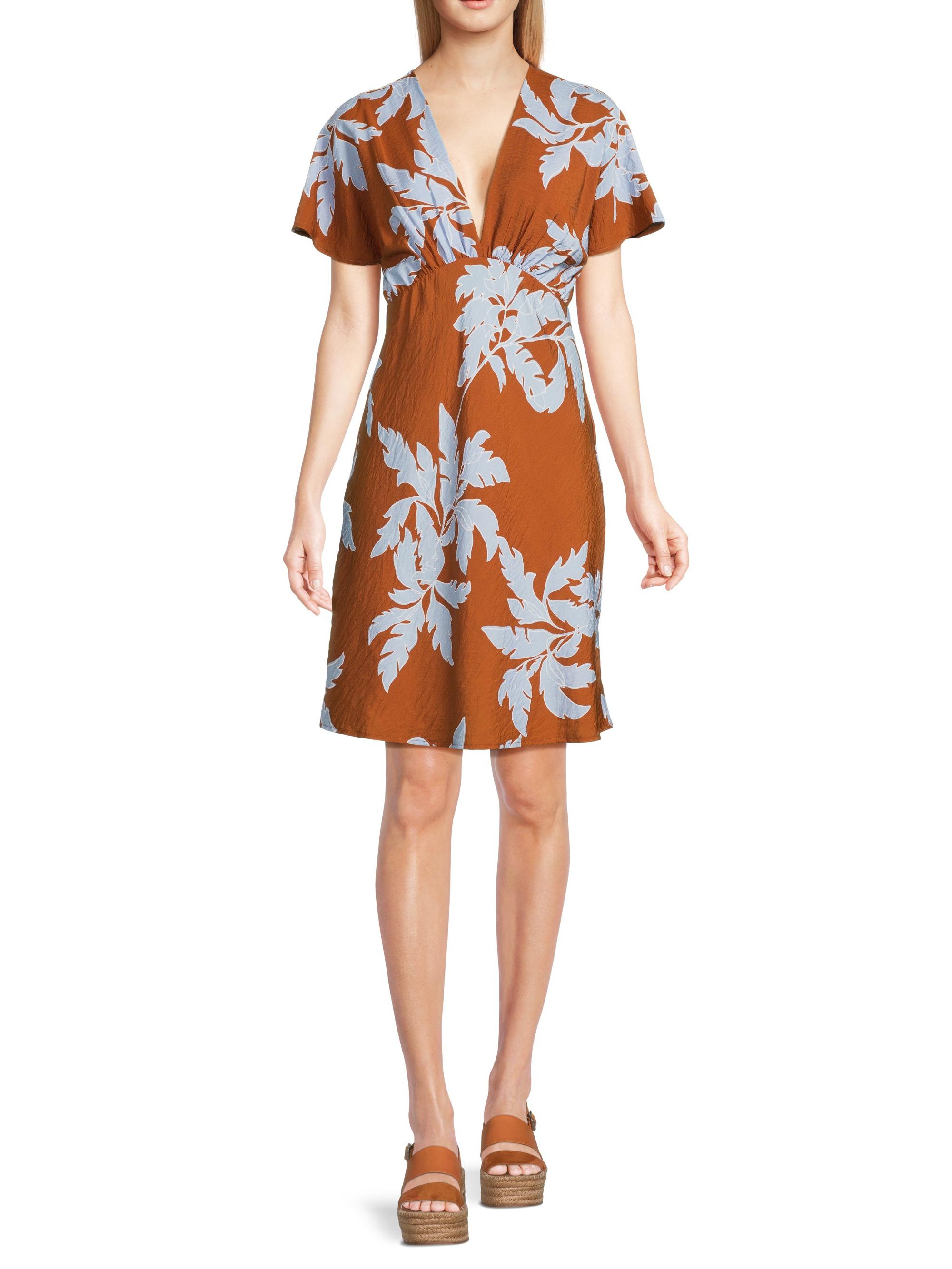 Click here for Renee C. Womens Floral Fit & Flare Minidress - Rus... prices