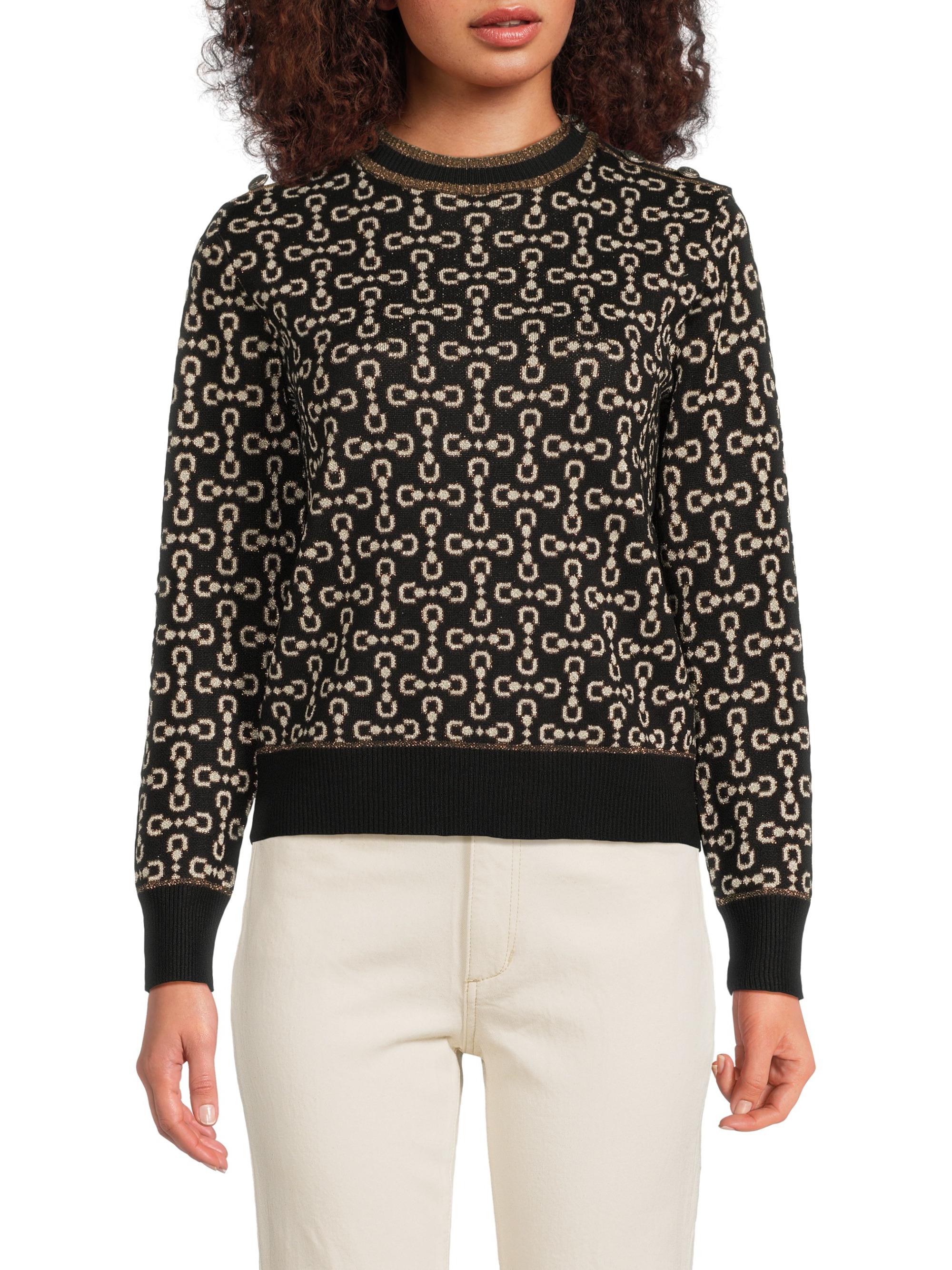 Click here for Yal New York Womens Shimmer Sweatshirt - Black - S... prices