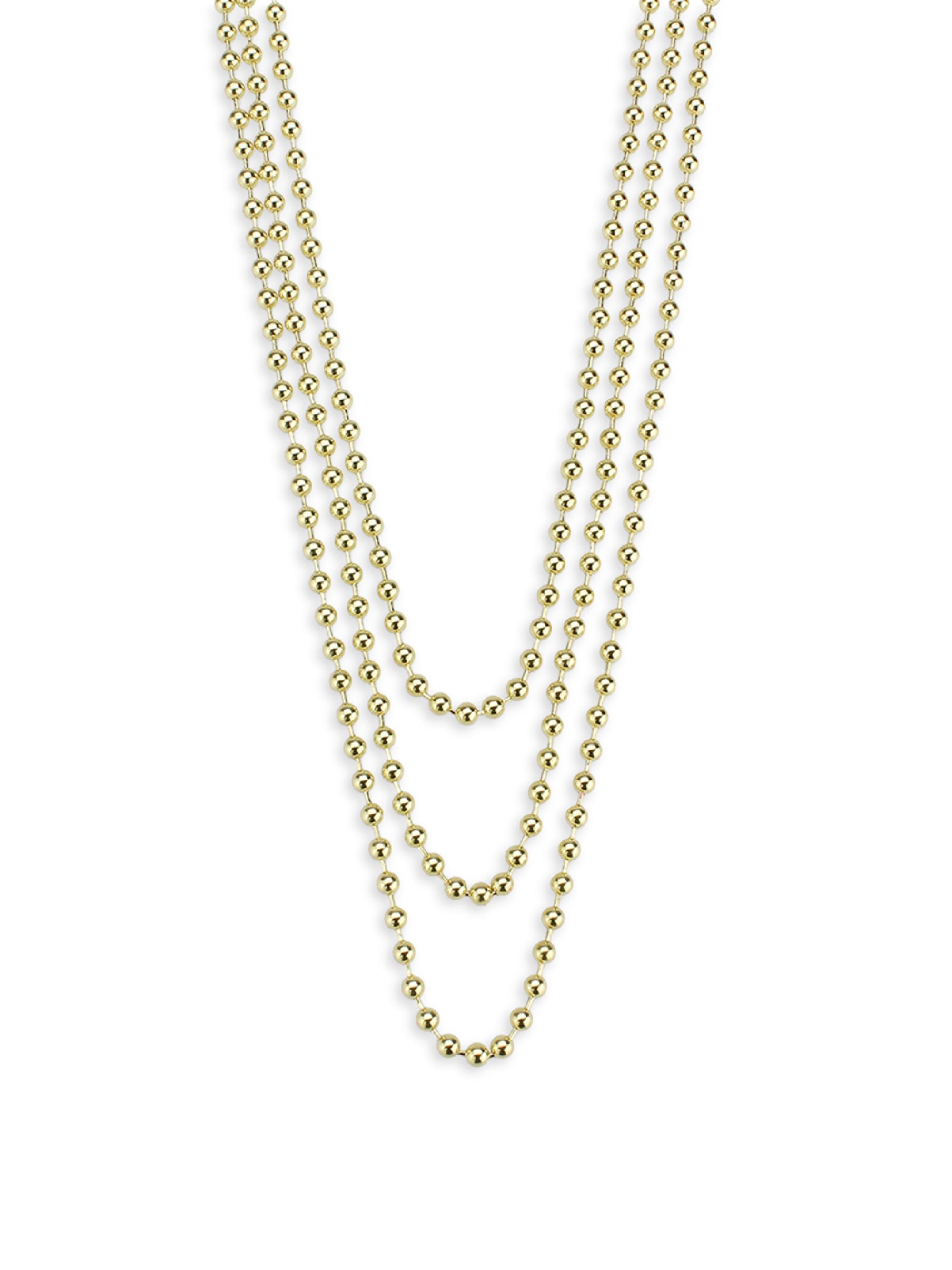 Click here for Saviene Womens 18K Goldplated Three Strand Necklac... prices