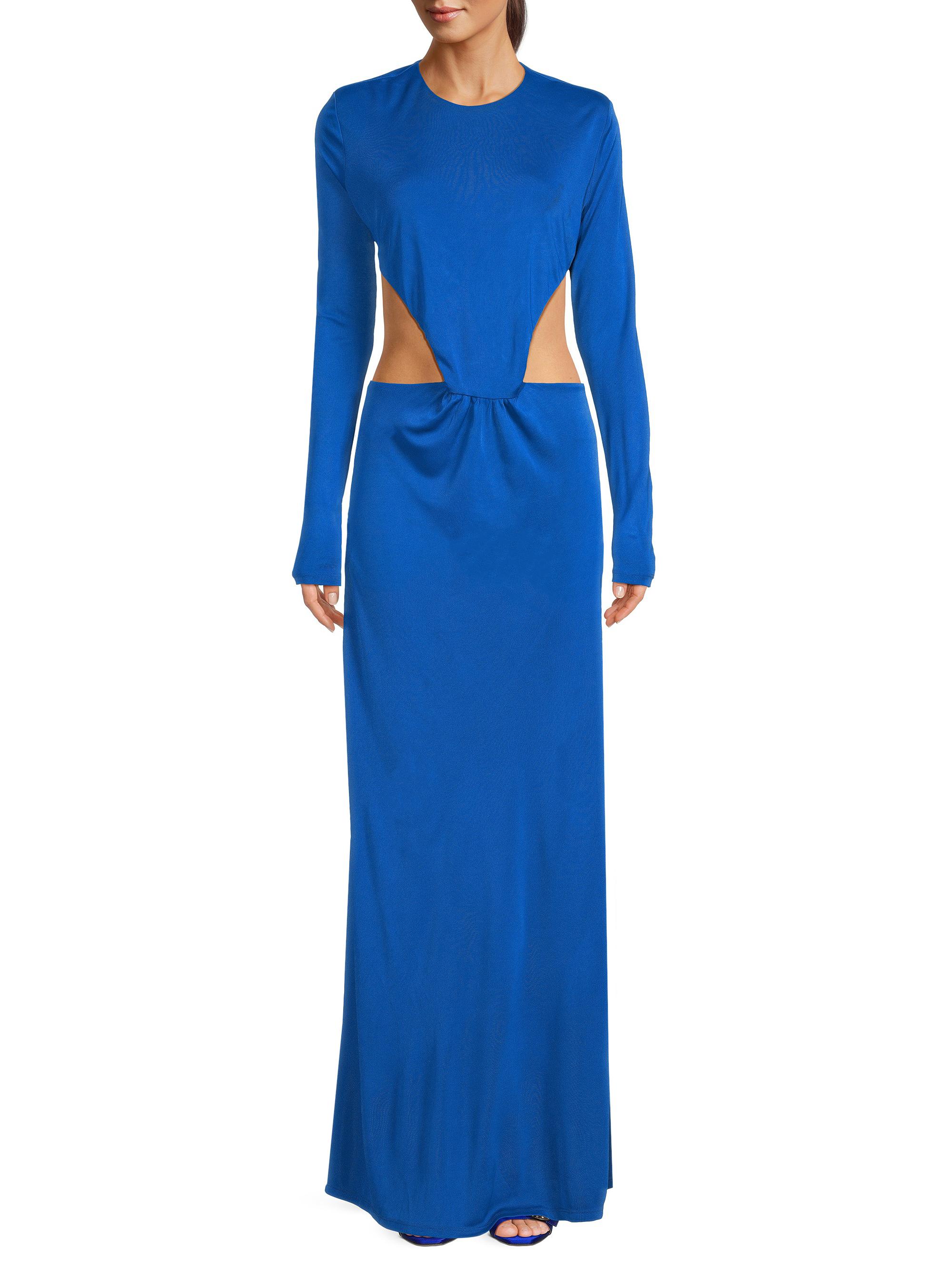 Click here for Farm Rio Cutout Sheath Maxi Dress - Blue - Size XS prices