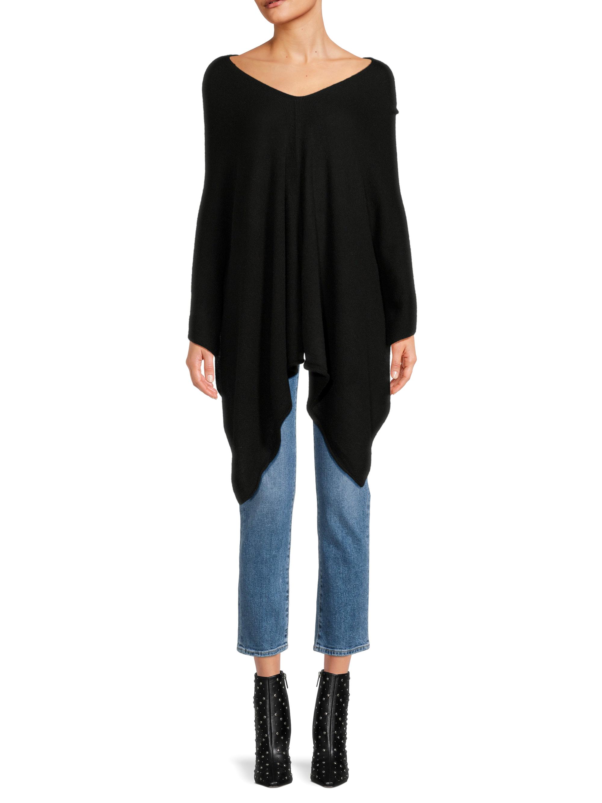 Click here for Saks Fifth Avenue Womens Cashmere Poncho - Black prices