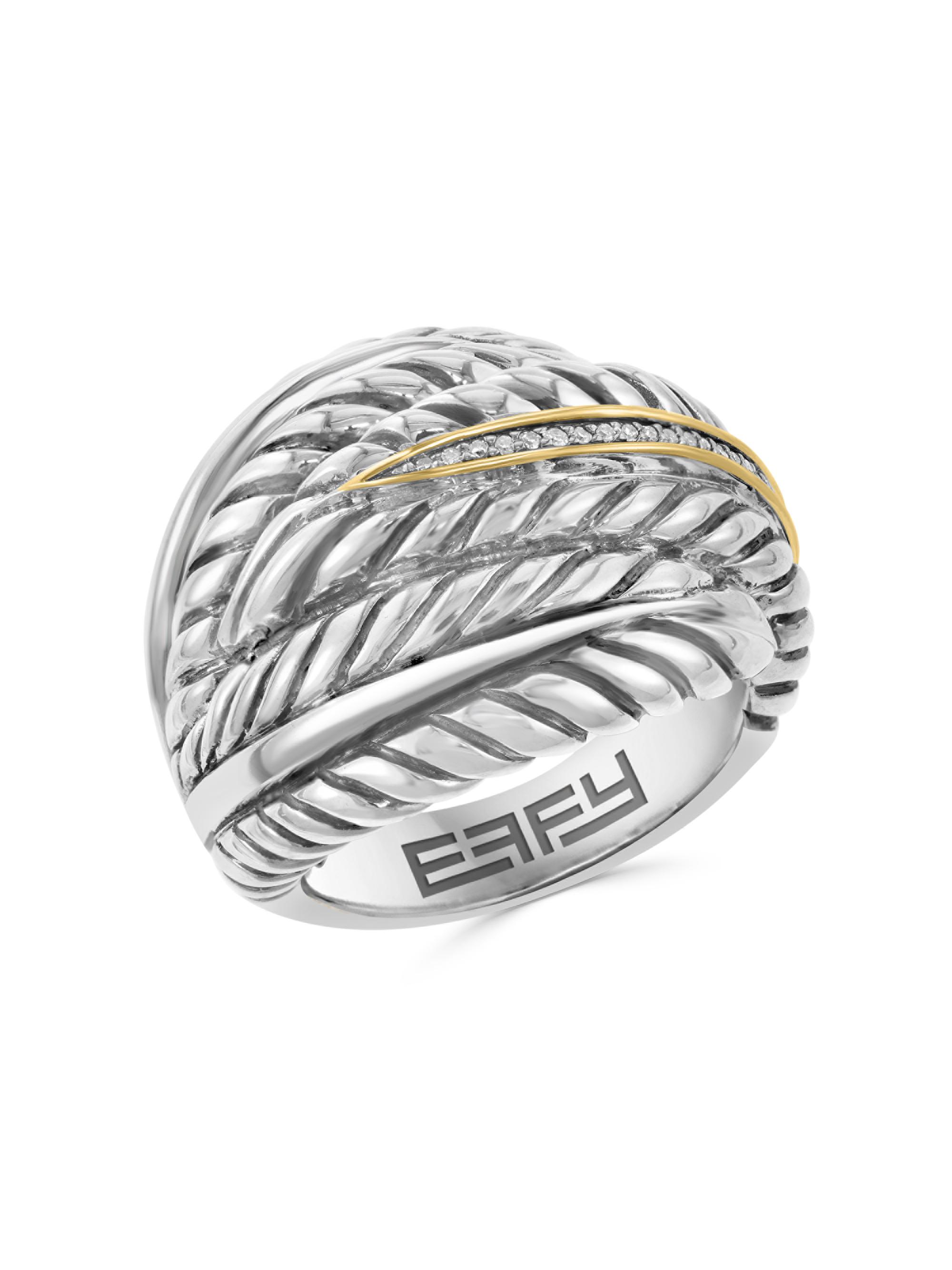 Click here for Effy Eny Womens Sterling Silver  14K Gold & 0.06 T... prices