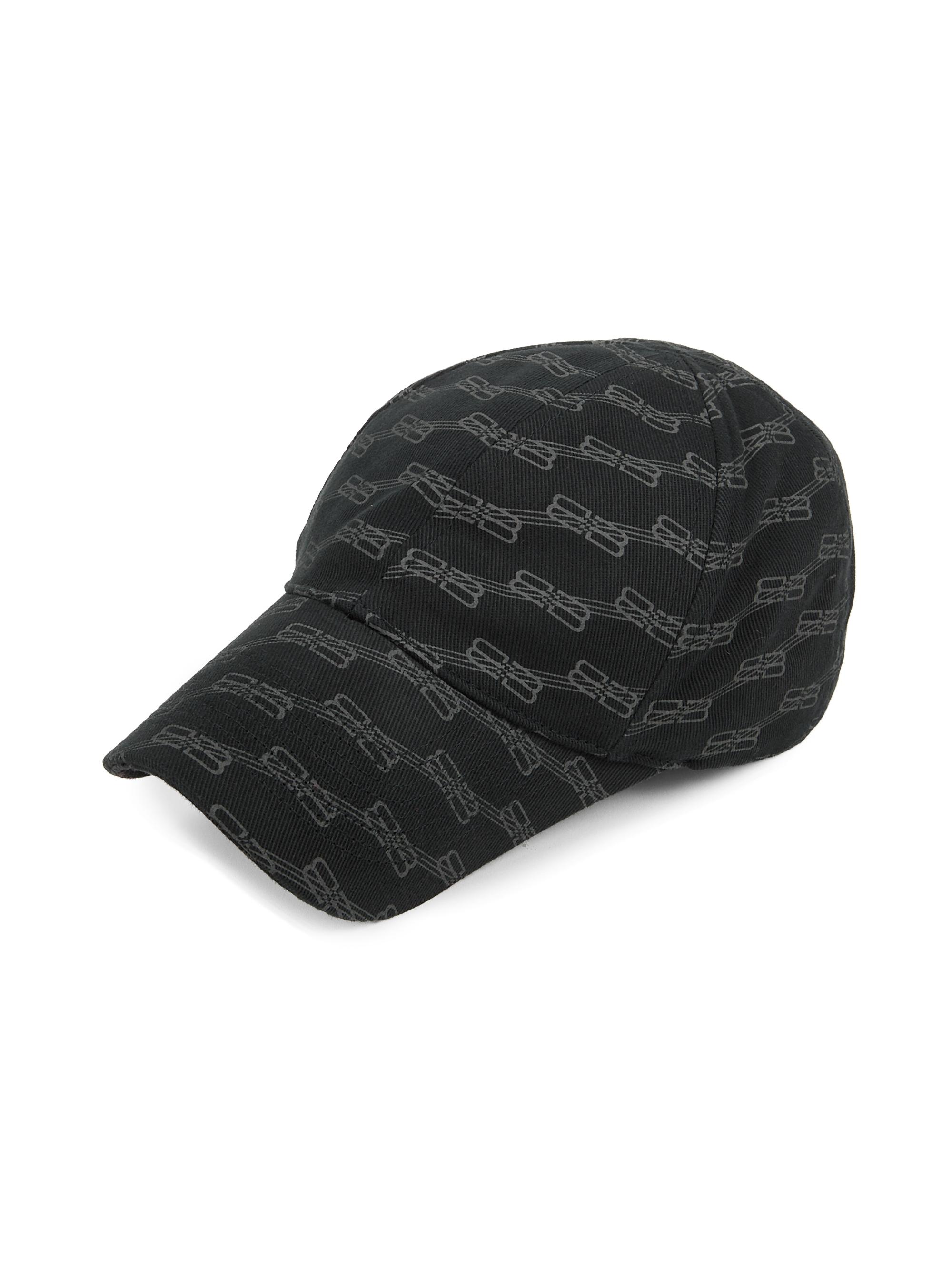 Click here for Balenciaga Mens Monogram Baseball Cap - Black - Si... prices