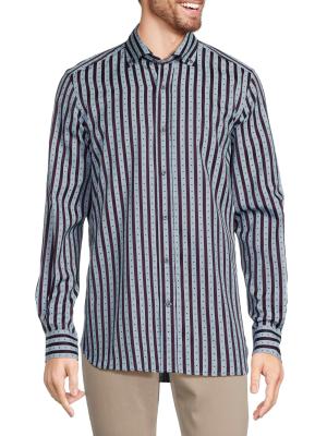 Brandolini Classic Fit Satin Striped Dot Shirt on SALE | Saks OFF 5TH