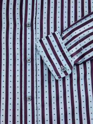 Brandolini Classic Fit Satin Striped Dot Shirt on SALE | Saks OFF 5TH