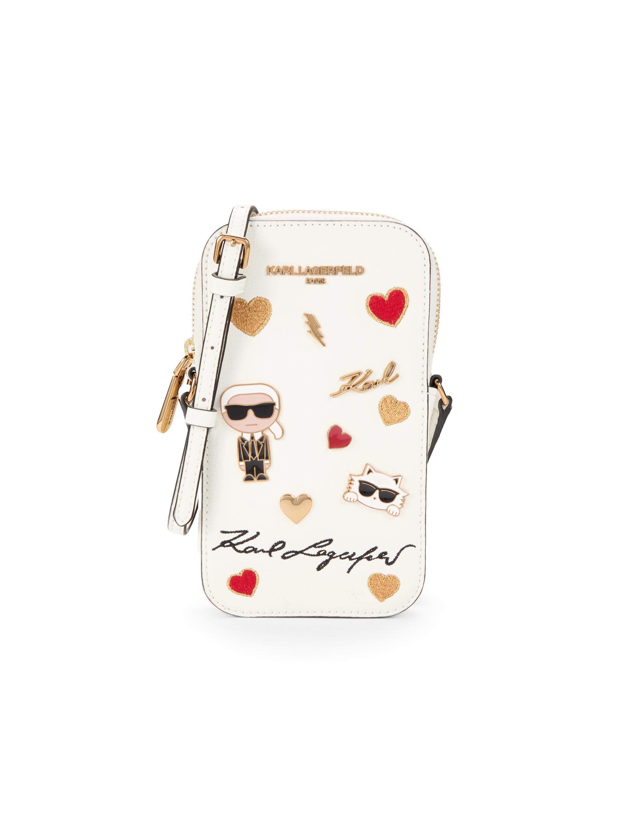 Click here for Karl Lagerfeld Paris Womens Logo Leather Crossbody... prices